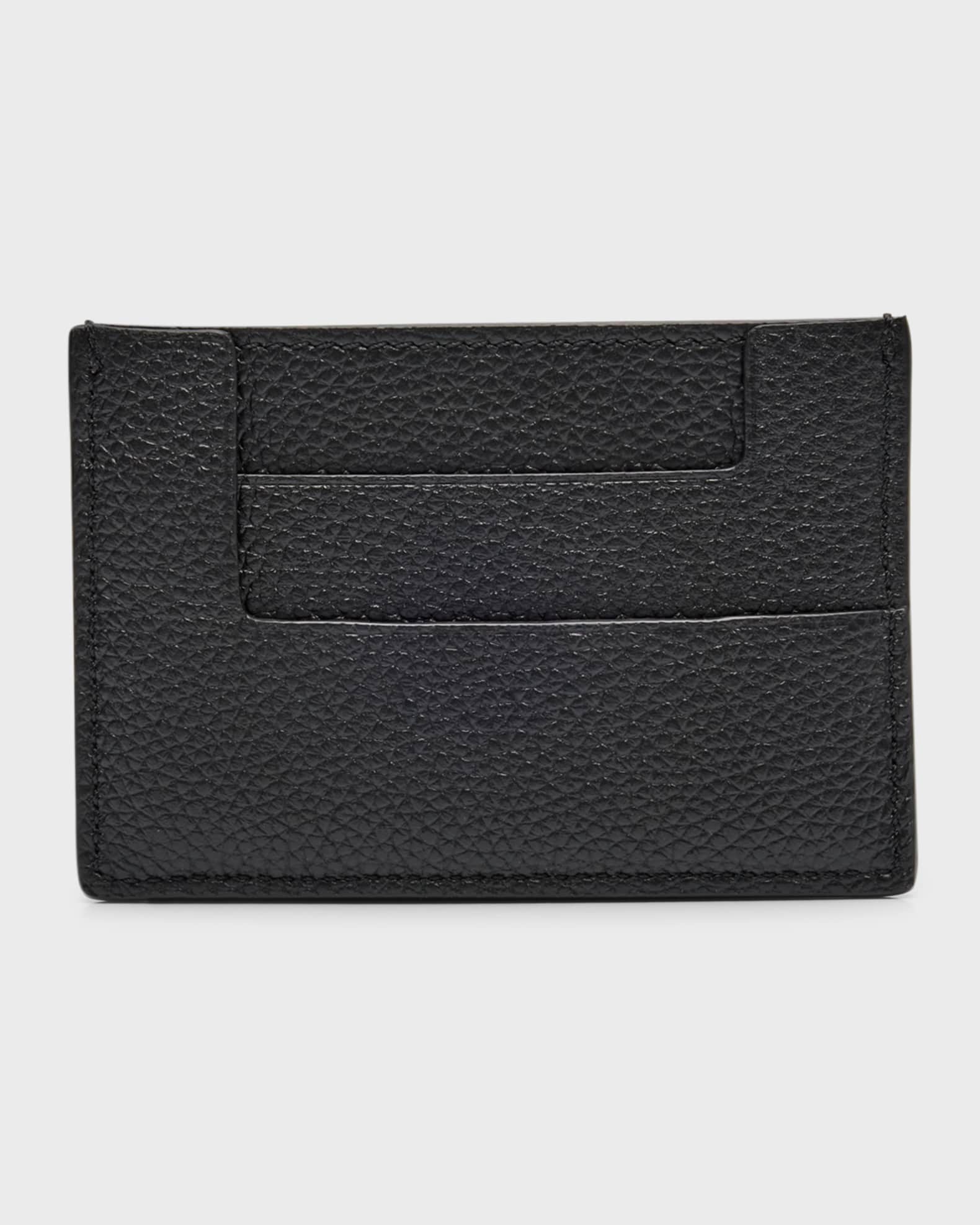 TOM FORD TF Card Holder in Grained Leather | Neiman Marcus