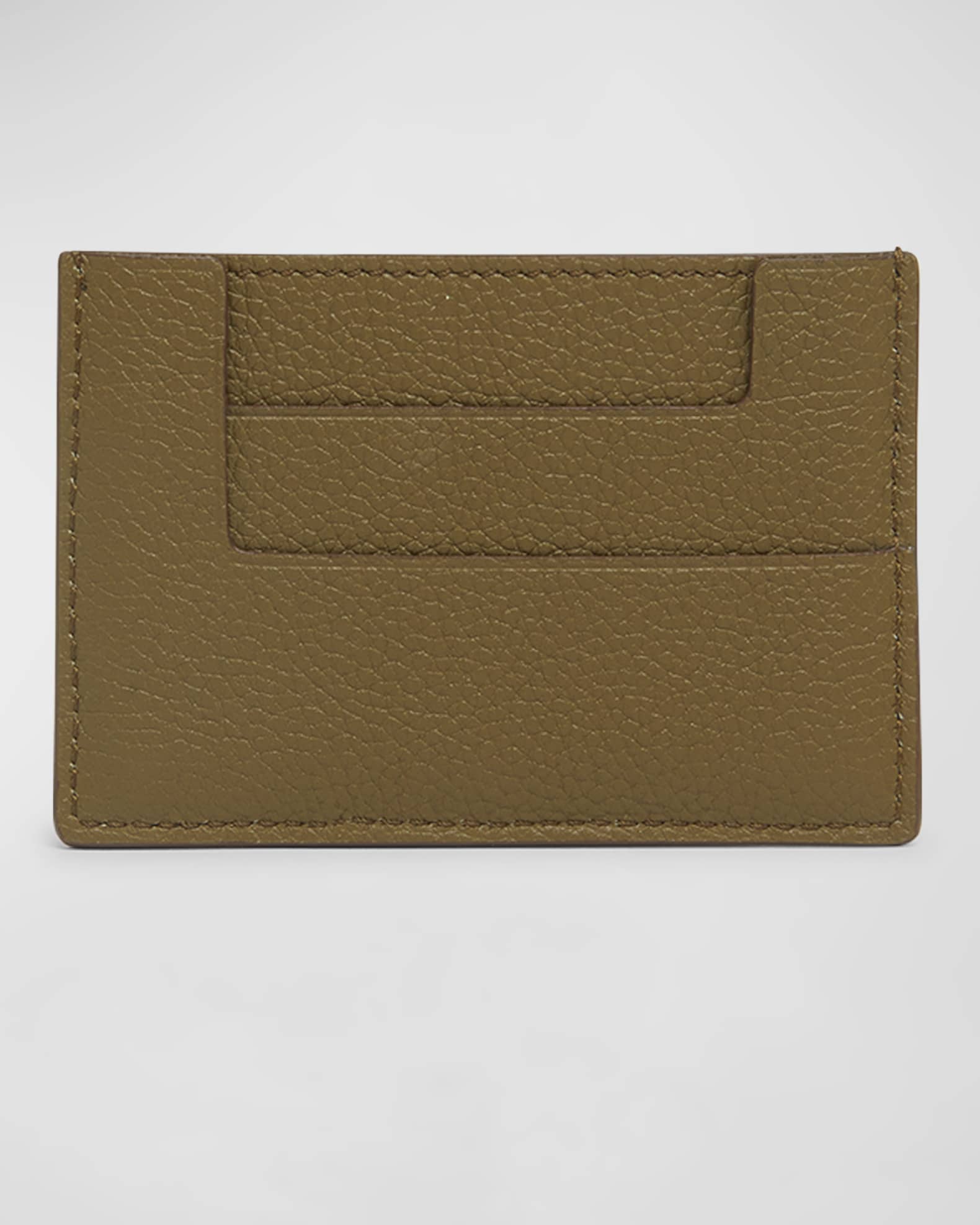 TOM FORD TF Card Holder in Grained Leather | Neiman Marcus