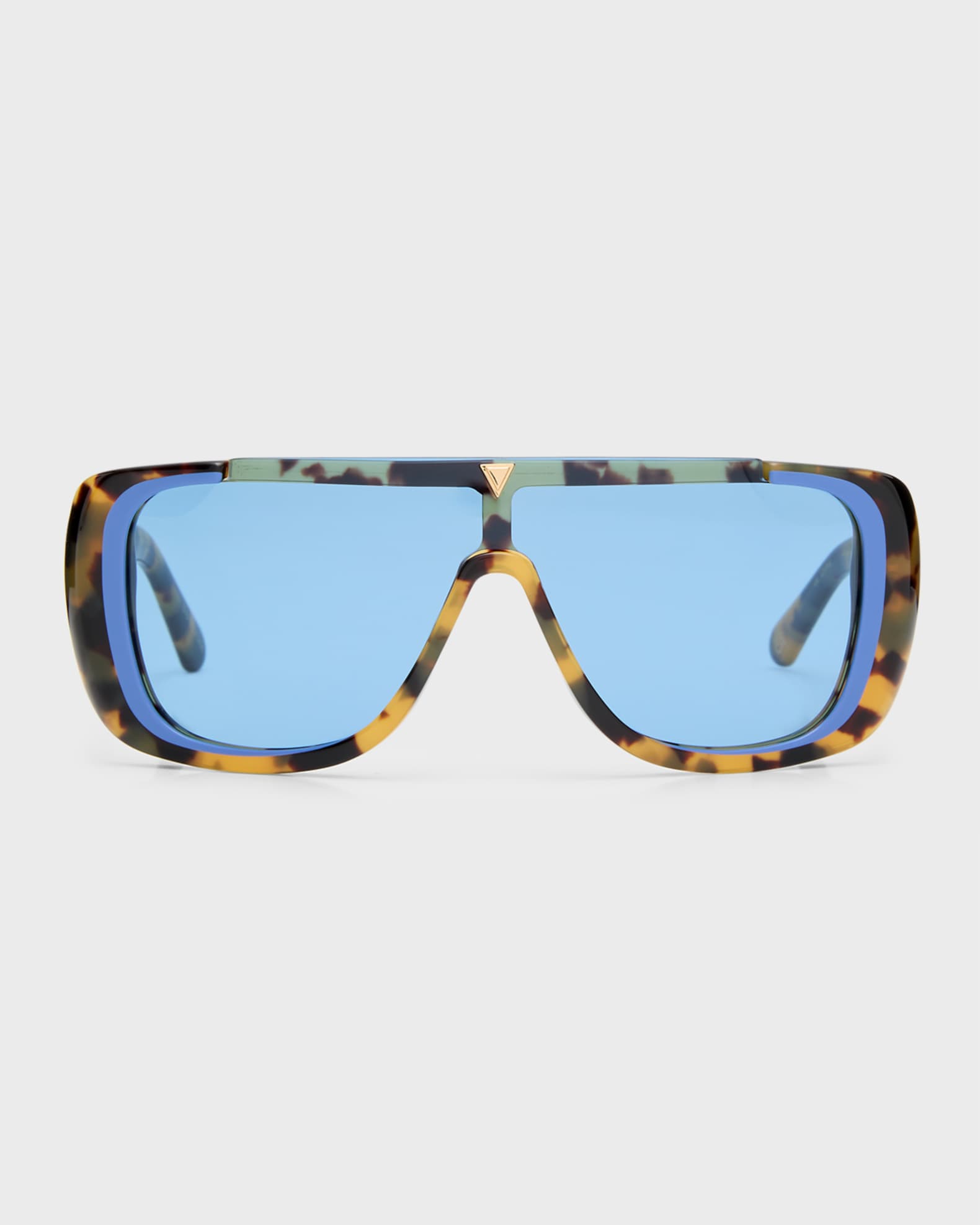 Karen Walker Logo Acetate Shield Sunglasses | Neiman Marcus