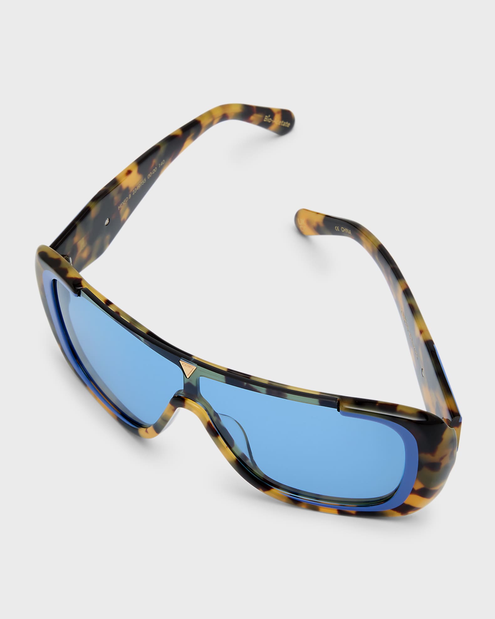 Karen Walker Logo Acetate Shield Sunglasses | Neiman Marcus