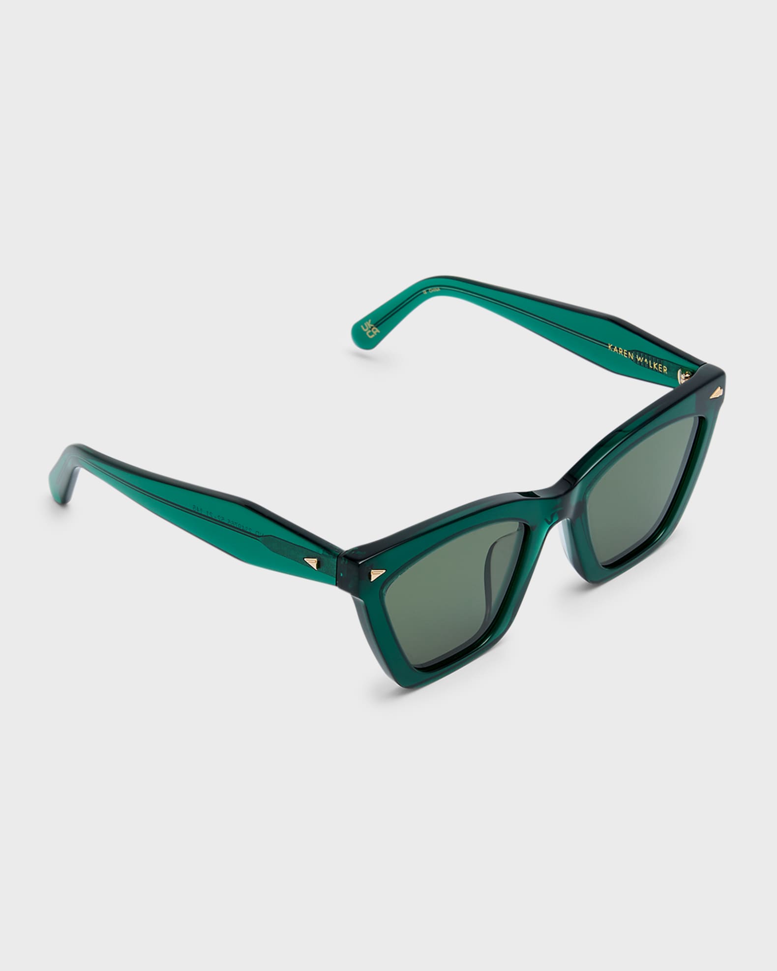 Karen Walker Logo Acetate Cat-Eye Sunglasses | Neiman Marcus