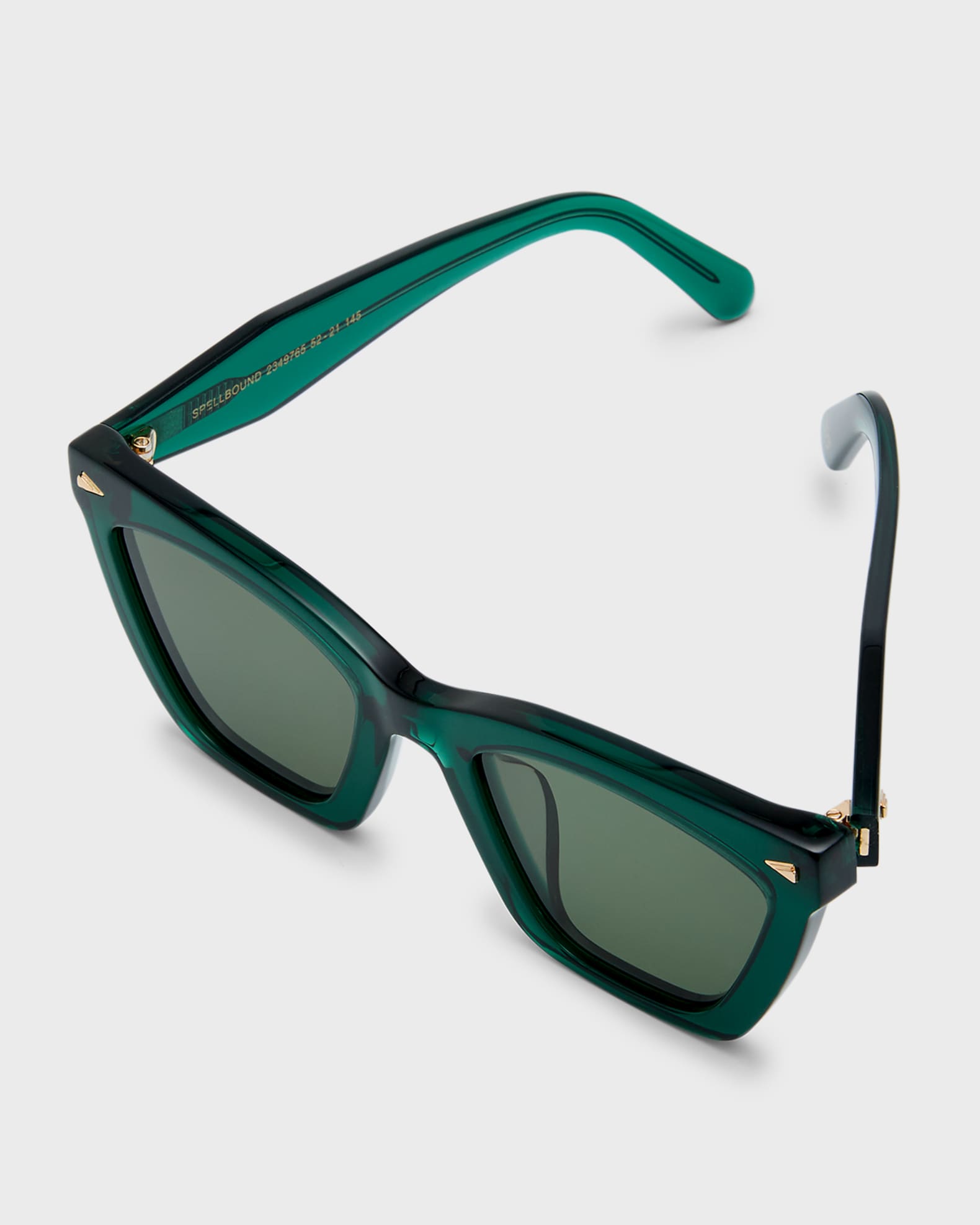 Karen Walker Logo Acetate Cat-Eye Sunglasses | Neiman Marcus