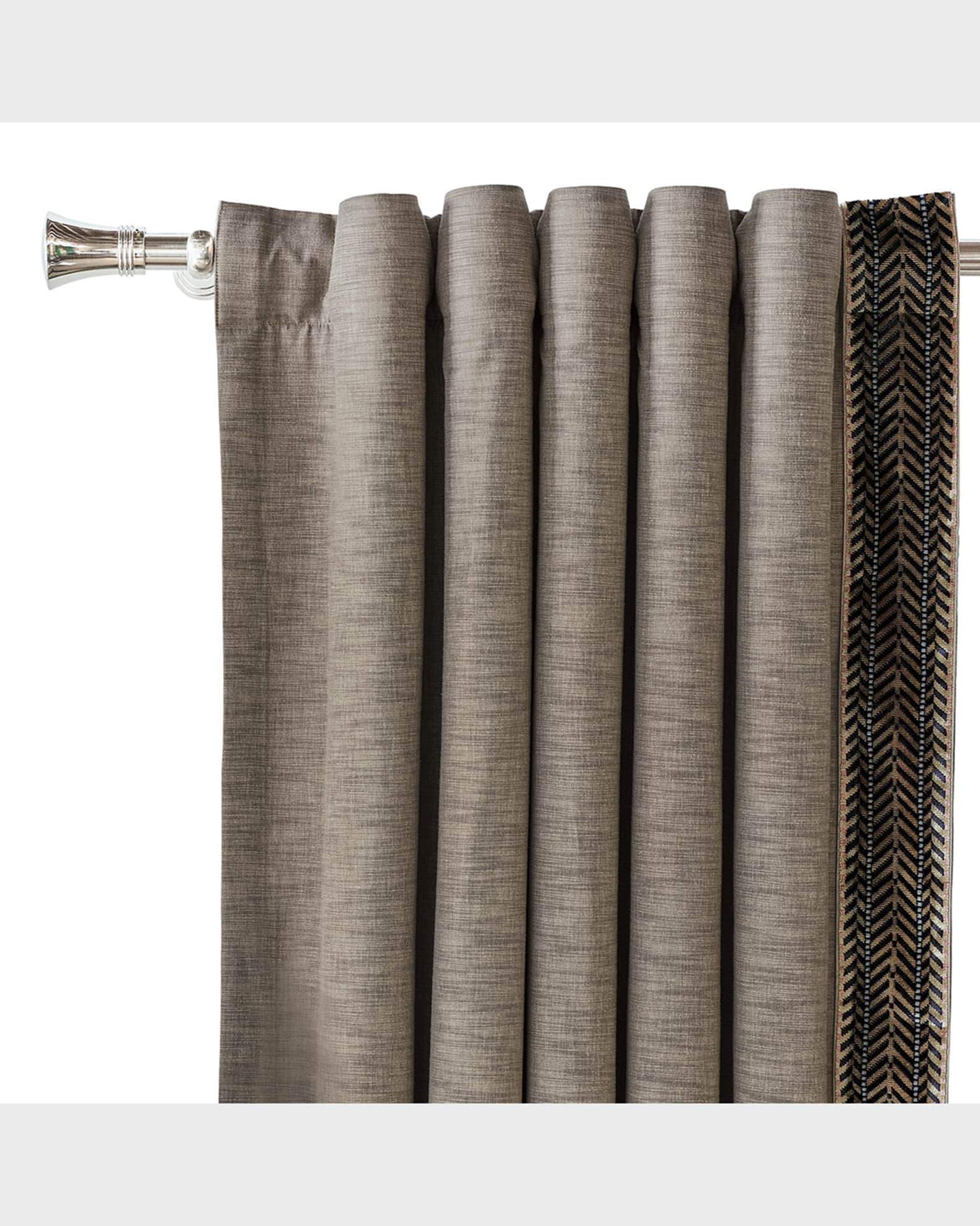 Eastern Accents Talena Chevron Right-Edge Trim Curtain Panel, 108 ...