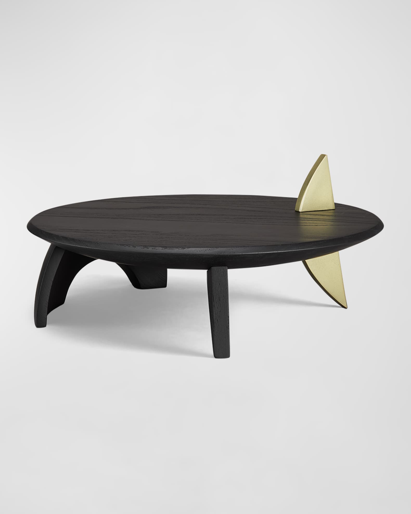 L'Objet x Kelly Behun Leaf Flat Platter on Stand | Neiman Marcus
