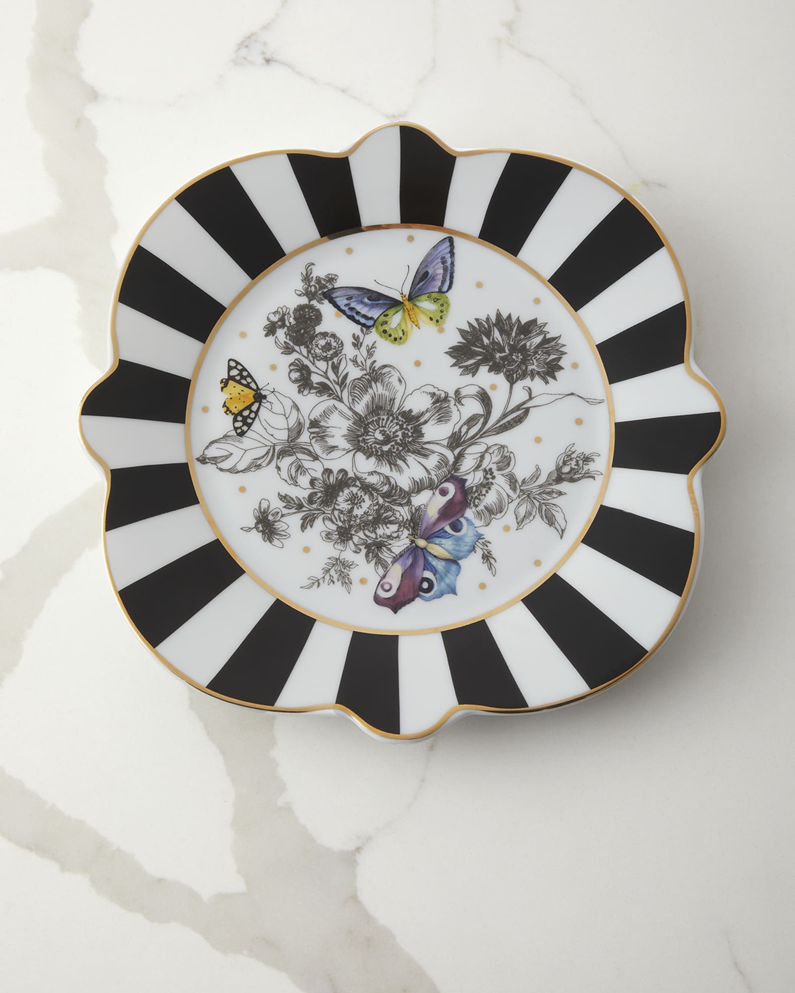 MacKenzie-Childs Butterfly Toile Salad Plate | Neiman Marcus