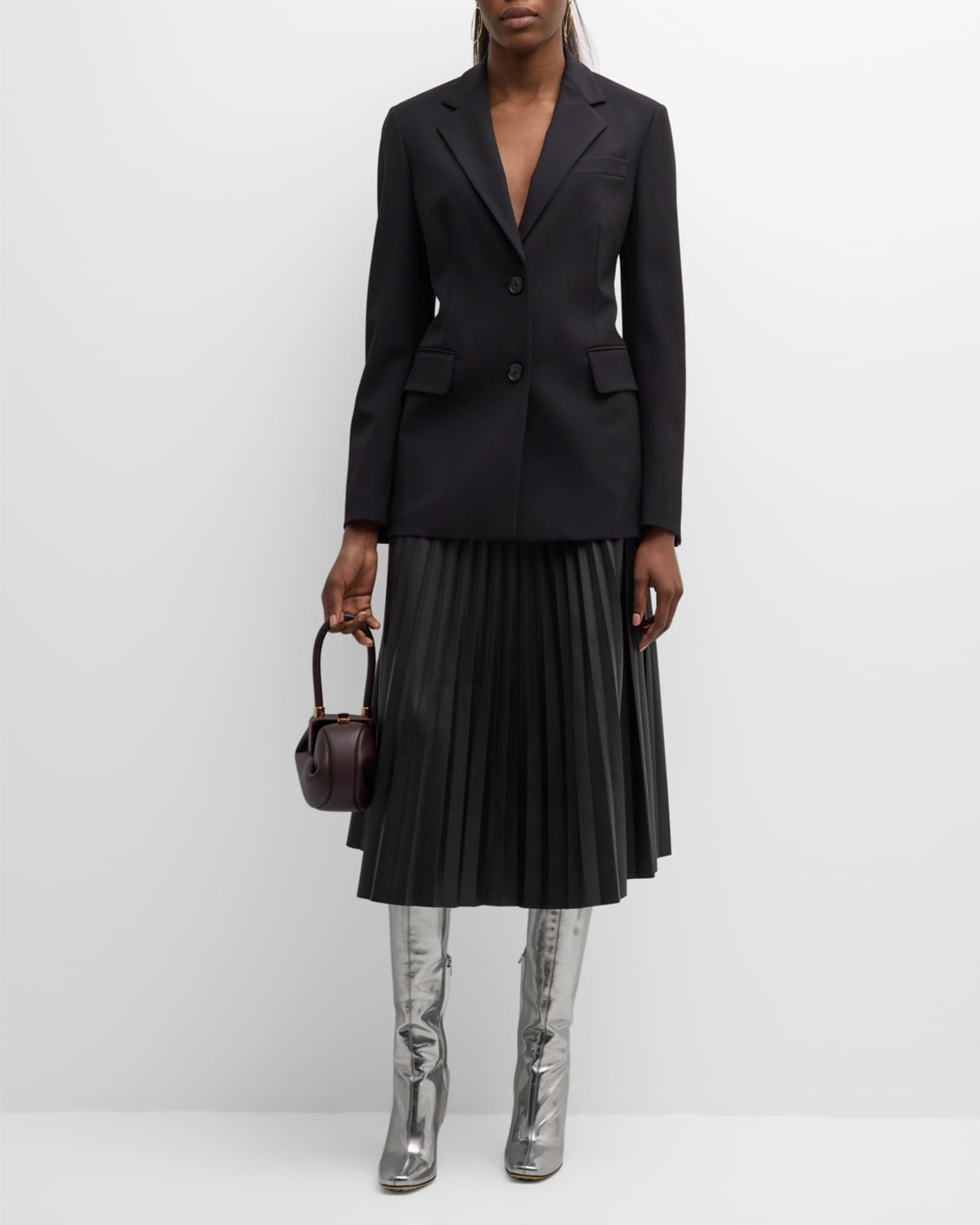 Proenza Schouler Eva Tropical Wool Blazer Jacket | Neiman Marcus