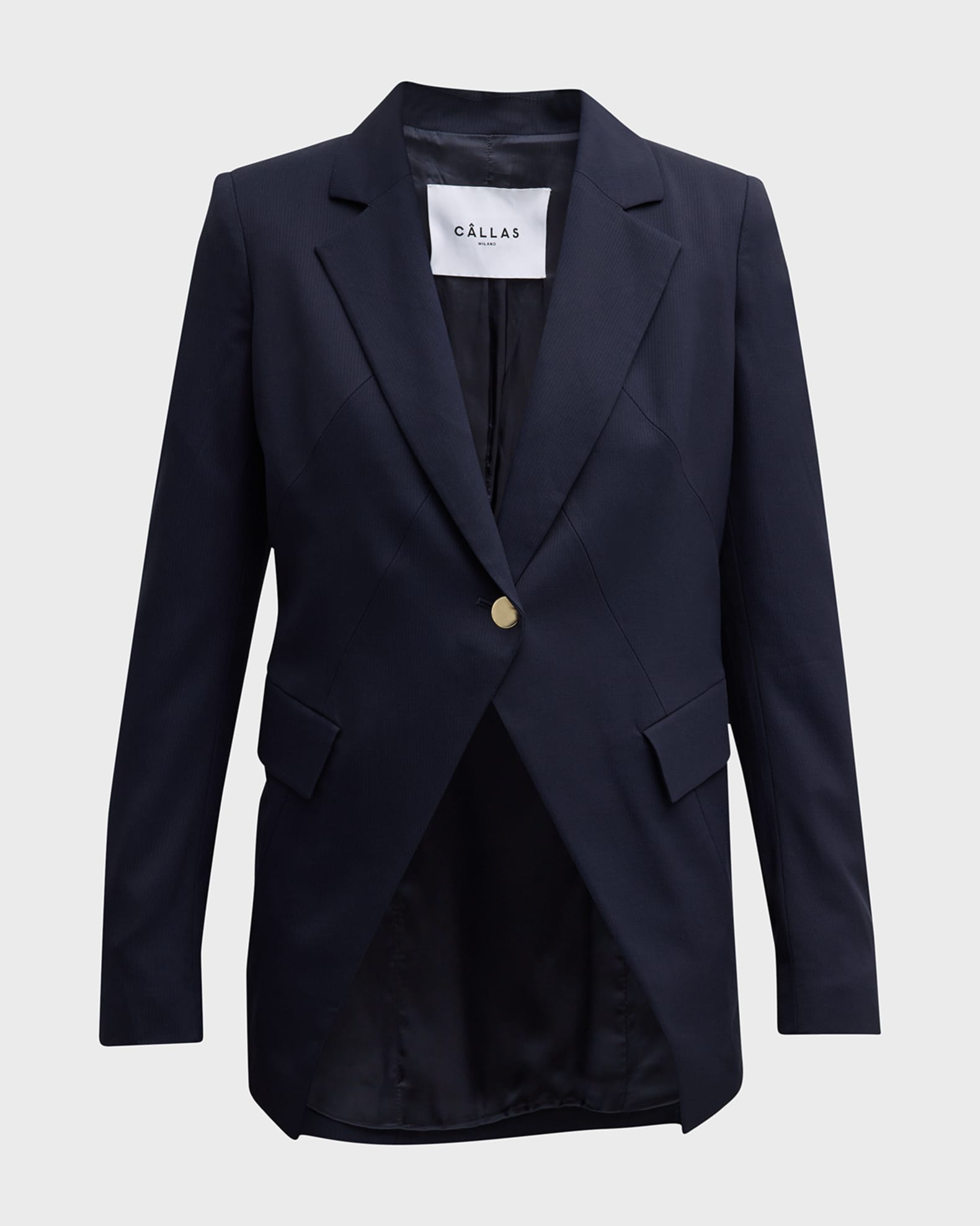 CALLAS Milano Roxy Single-Button Twill Jacket | Neiman Marcus