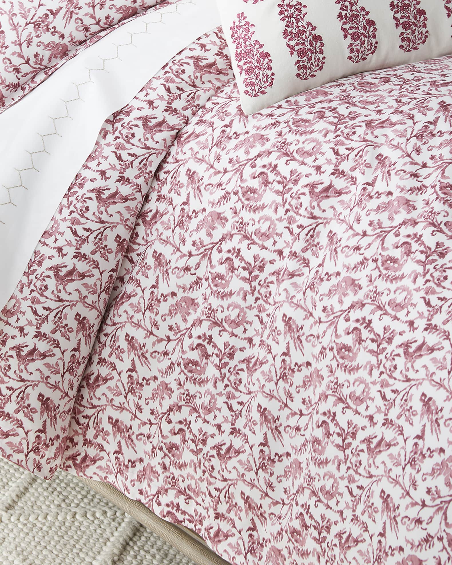 John Robshaw Taani Berry Queen Duvet Cover | Neiman Marcus