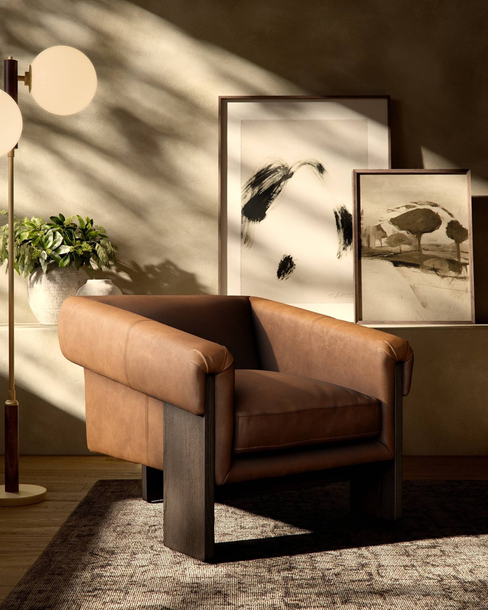 Four Hands Cairo Leather Chair | Neiman Marcus