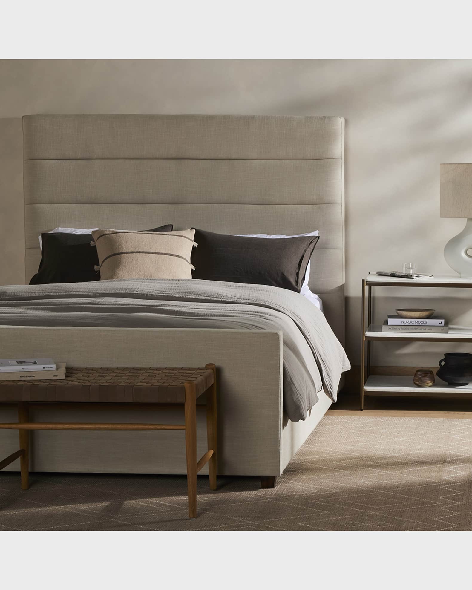 Four Hands Daphne Channel-Tufted King Bed | Neiman Marcus