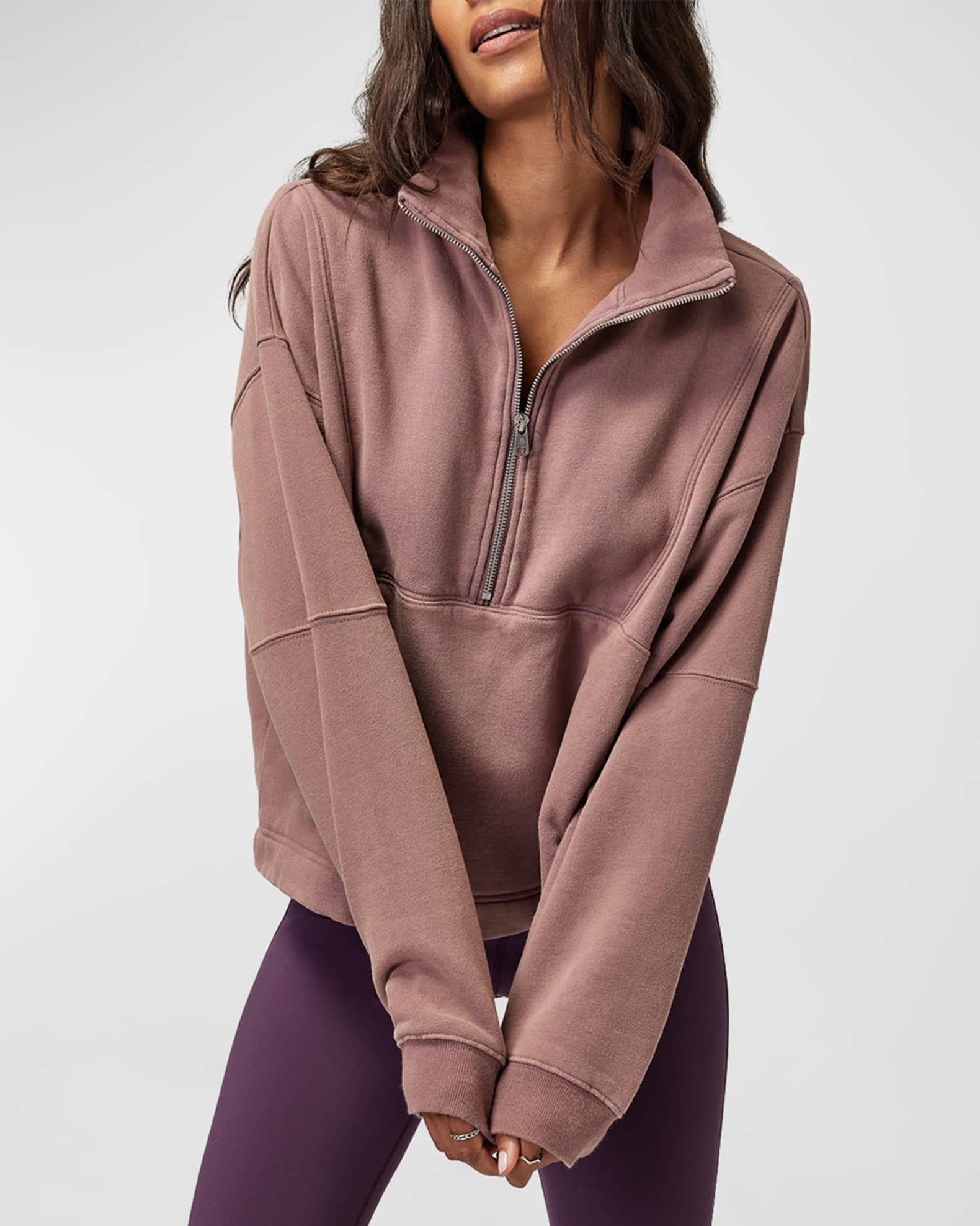 Spiritual Gangster Shay Fleece Half-Zip Pullover | Neiman Marcus