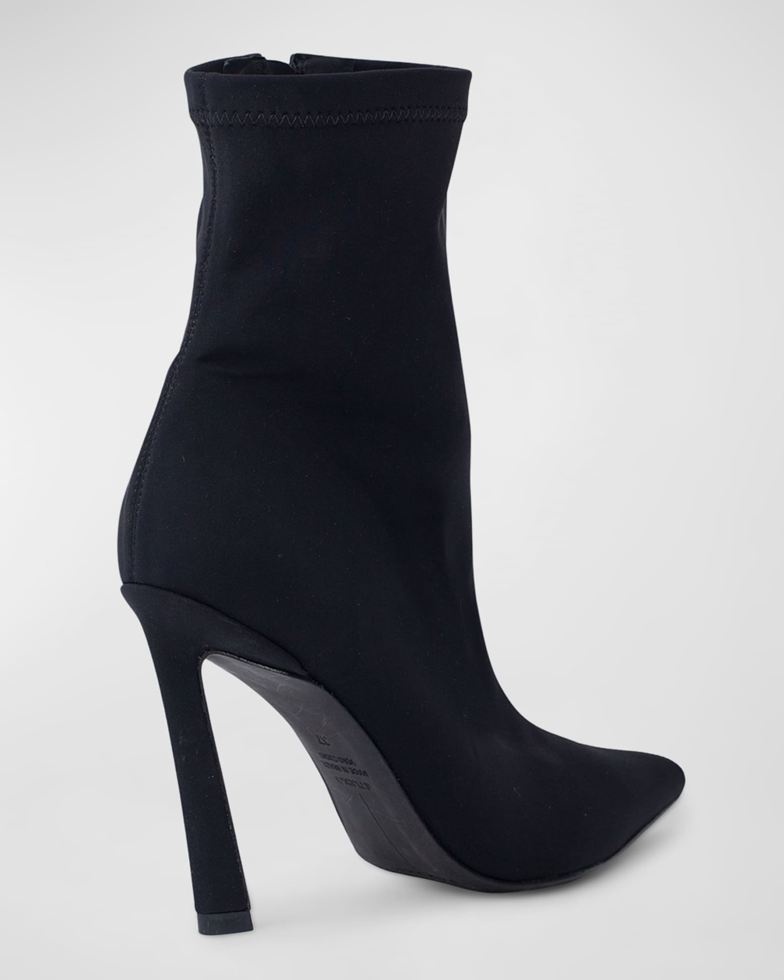 Black Suede Studio Chiara Stretch Stiletto Ankle Booties | Neiman Marcus