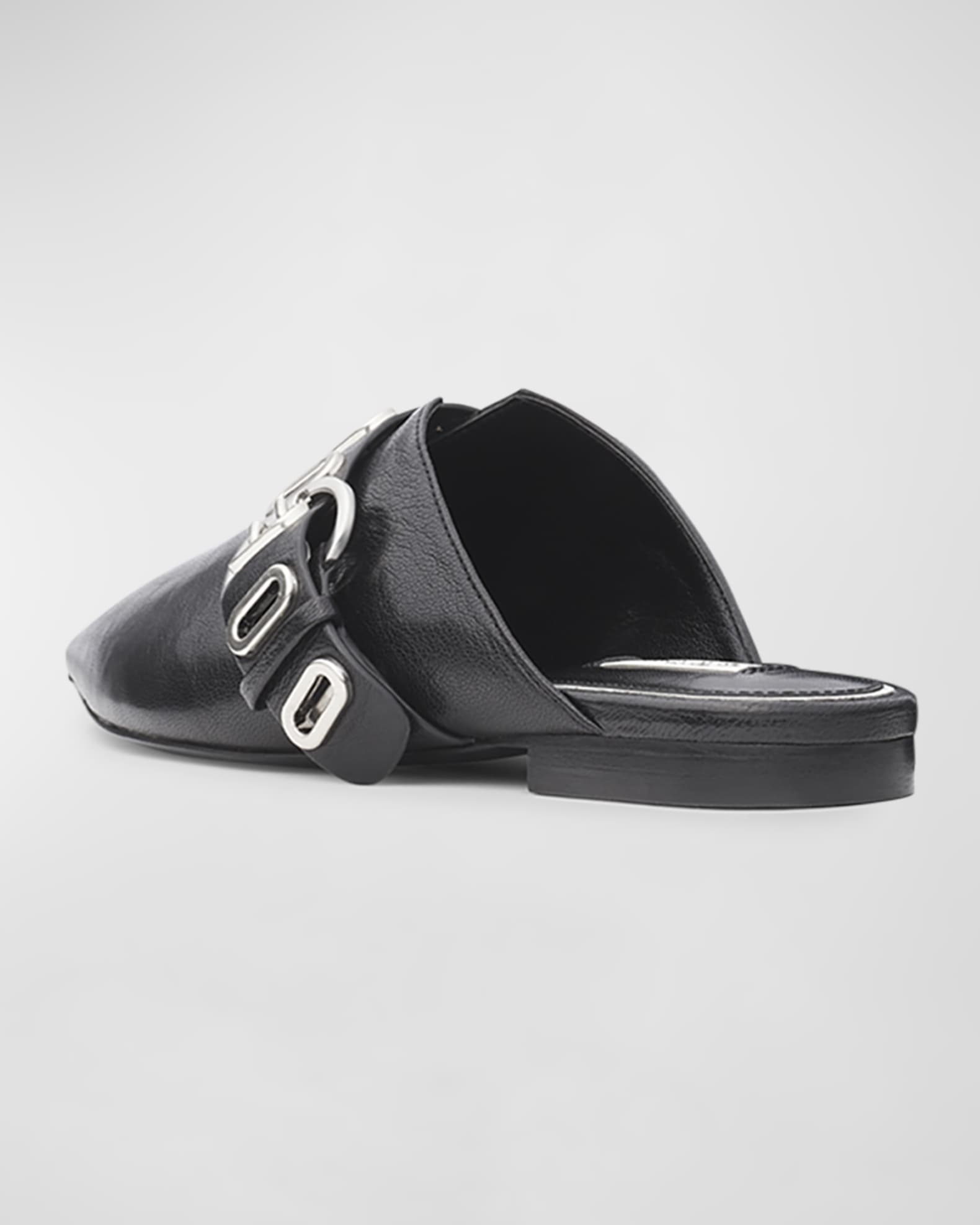 Rag & Bone Victory Leather Buckle Mules | Neiman Marcus