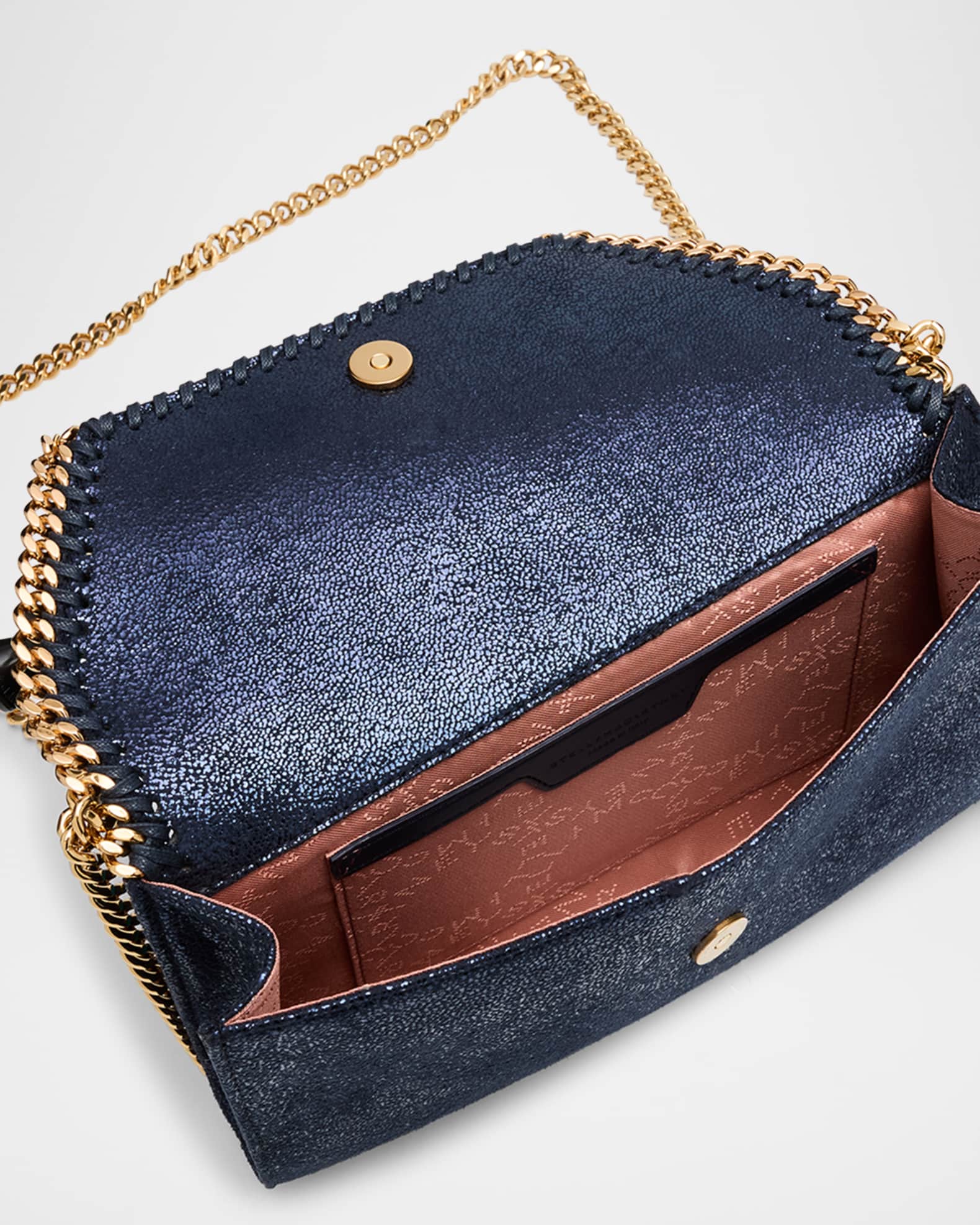 Stella McCartney Falabella Mini Shimmer Crossbody Bag | Neiman Marcus