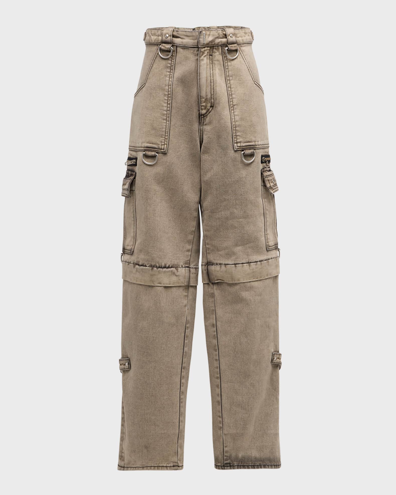 Givenchy Men's Denim Detailed Hardware Pants | Neiman Marcus