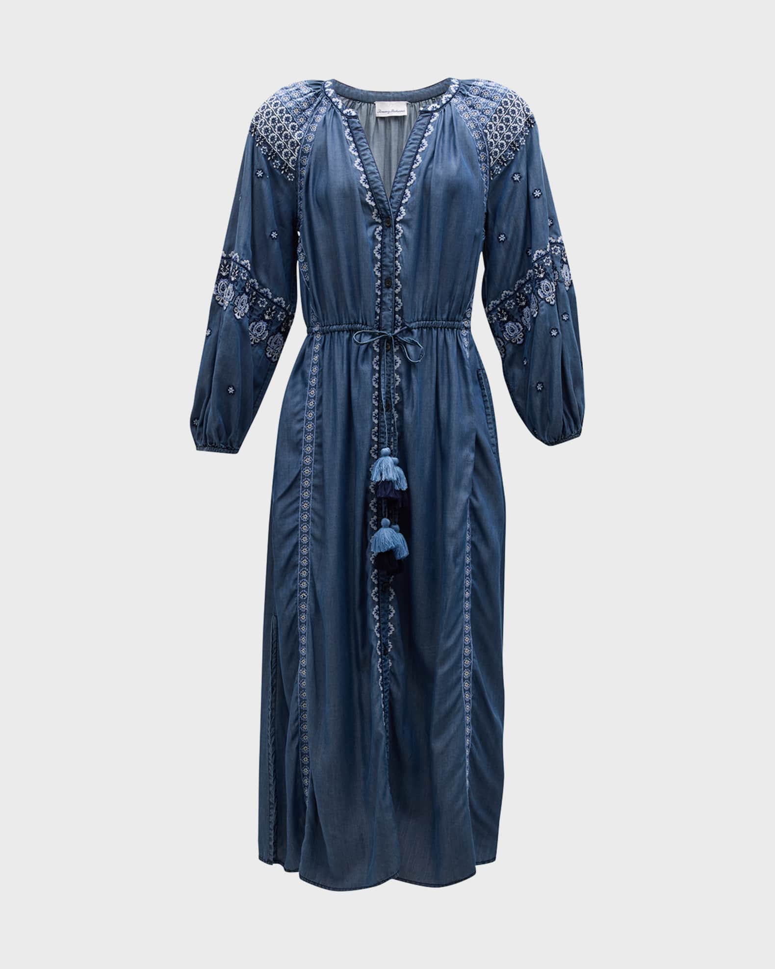 Tommy Bahama Chambray Embroidered Duster | Neiman Marcus