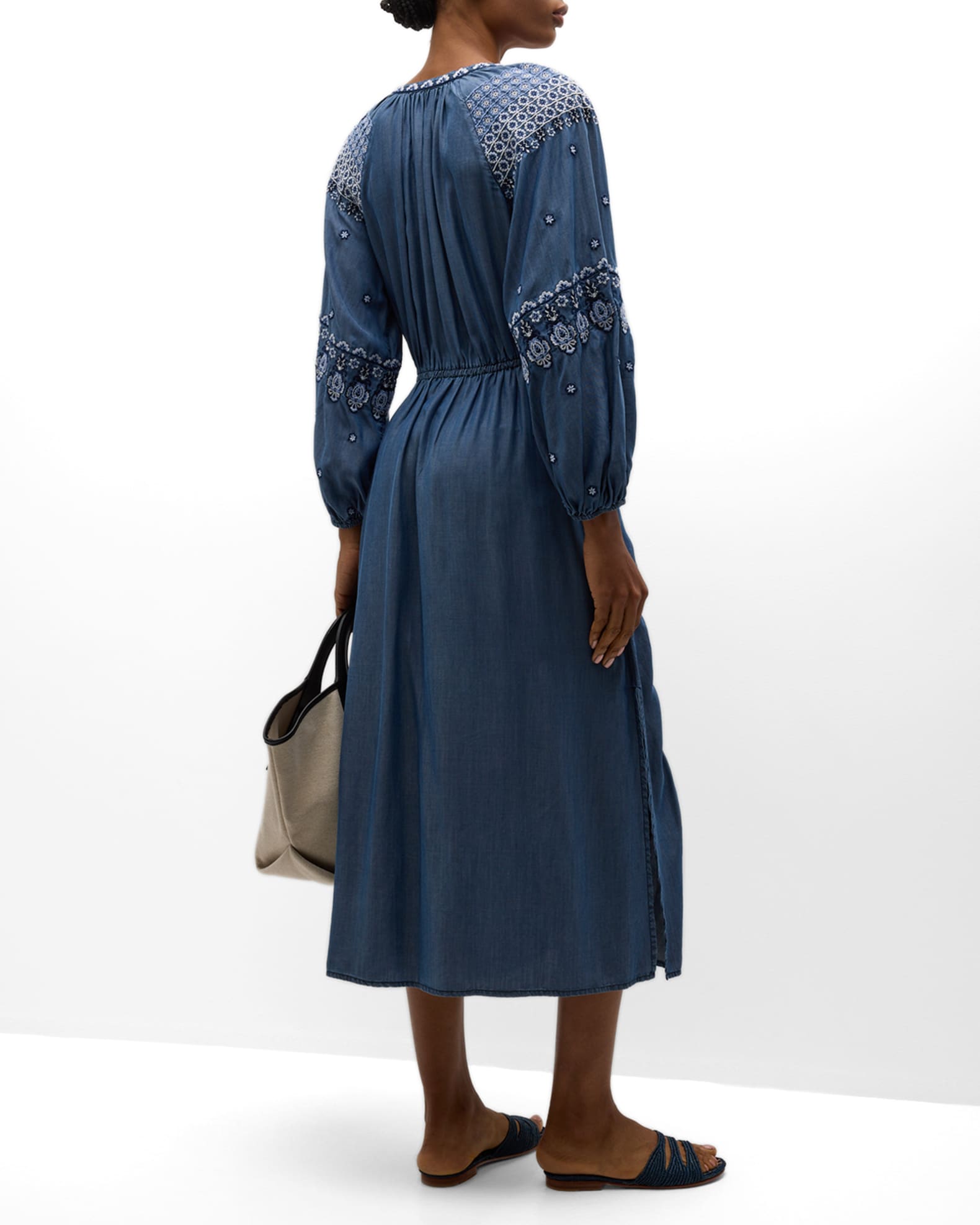 Tommy Bahama Chambray Embroidered Duster | Neiman Marcus