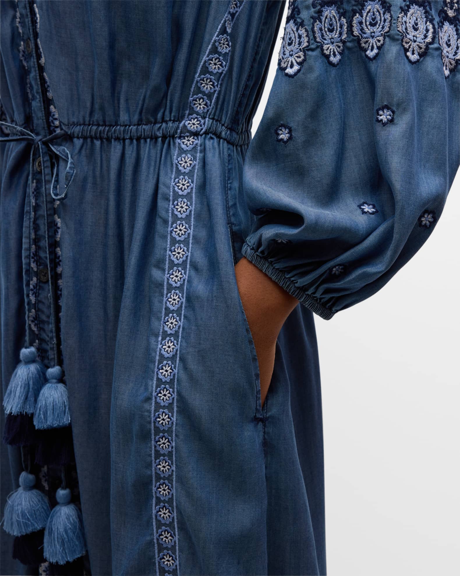 Tommy Bahama Chambray Embroidered Duster | Neiman Marcus