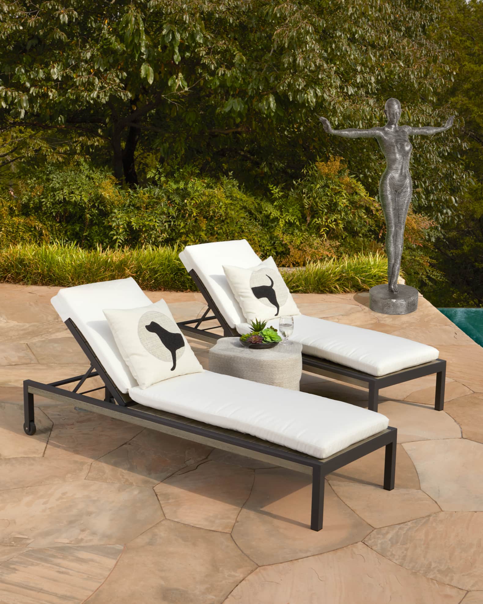 Palecek Somerset Outdoor Lounge Chaise | Neiman Marcus