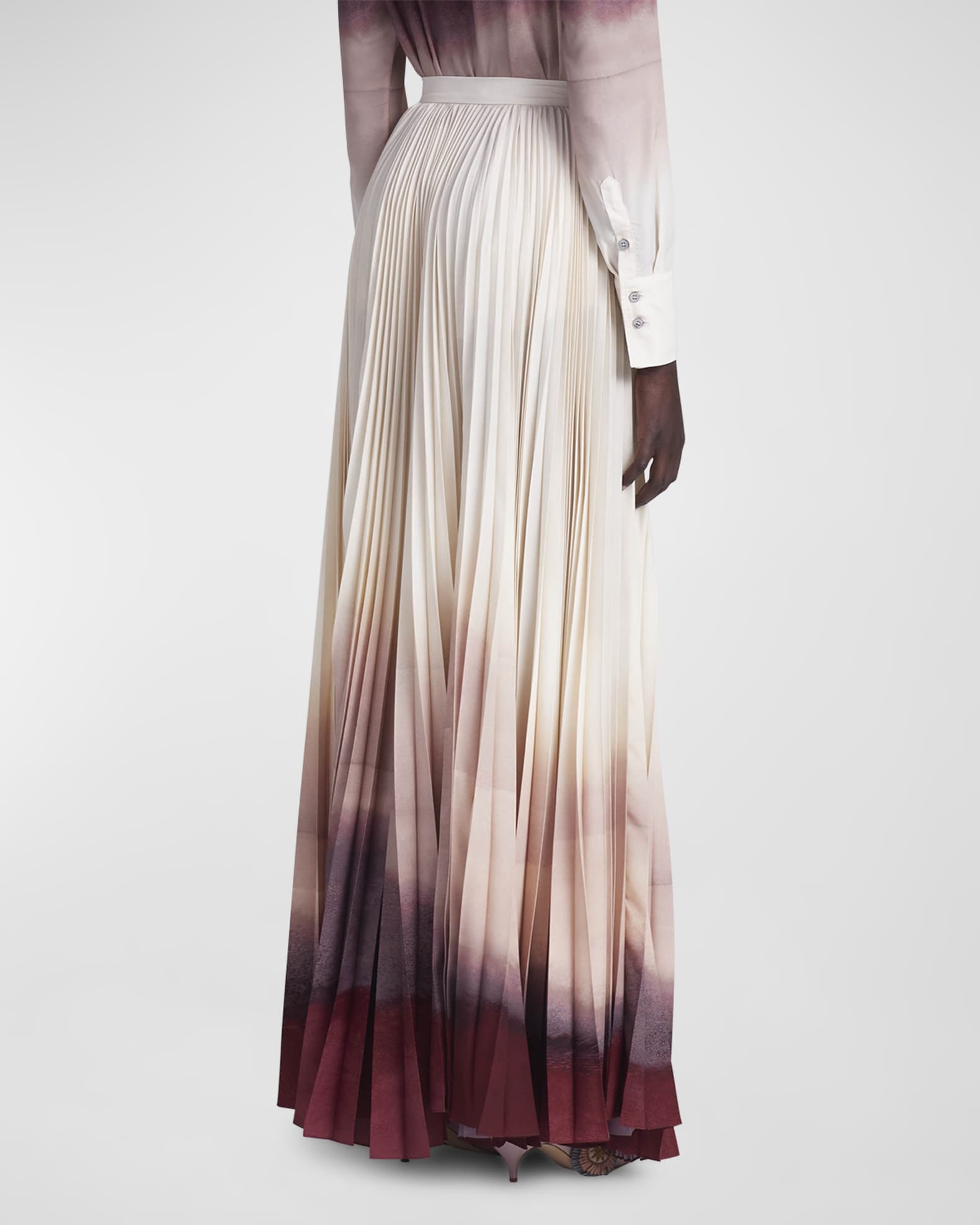 Altuzarra Sif Pleated Ombre Maxi Skirt | Neiman Marcus