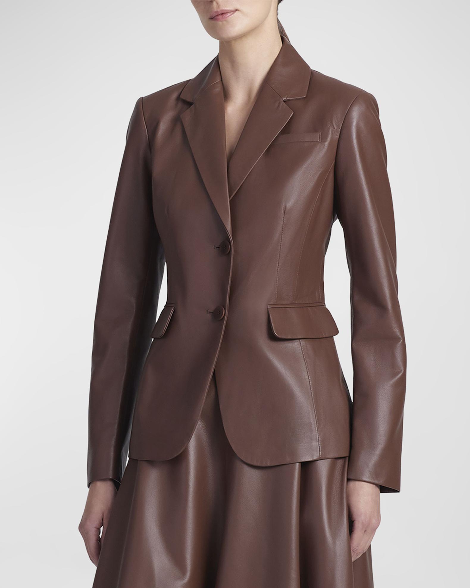 Altuzarra Fenice Leather Blazer Jacket | Neiman Marcus