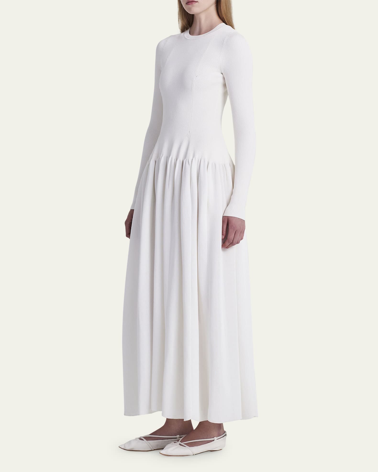 Altuzarra Denning Ribbed A-Line Maxi Dress | Neiman Marcus