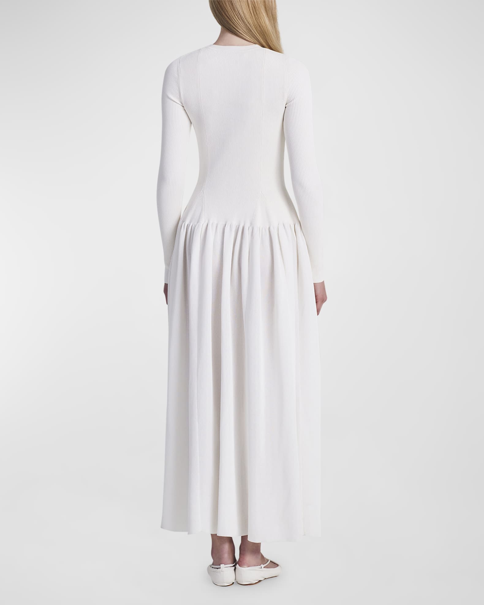 Altuzarra Denning Ribbed A-Line Maxi Dress | Neiman Marcus