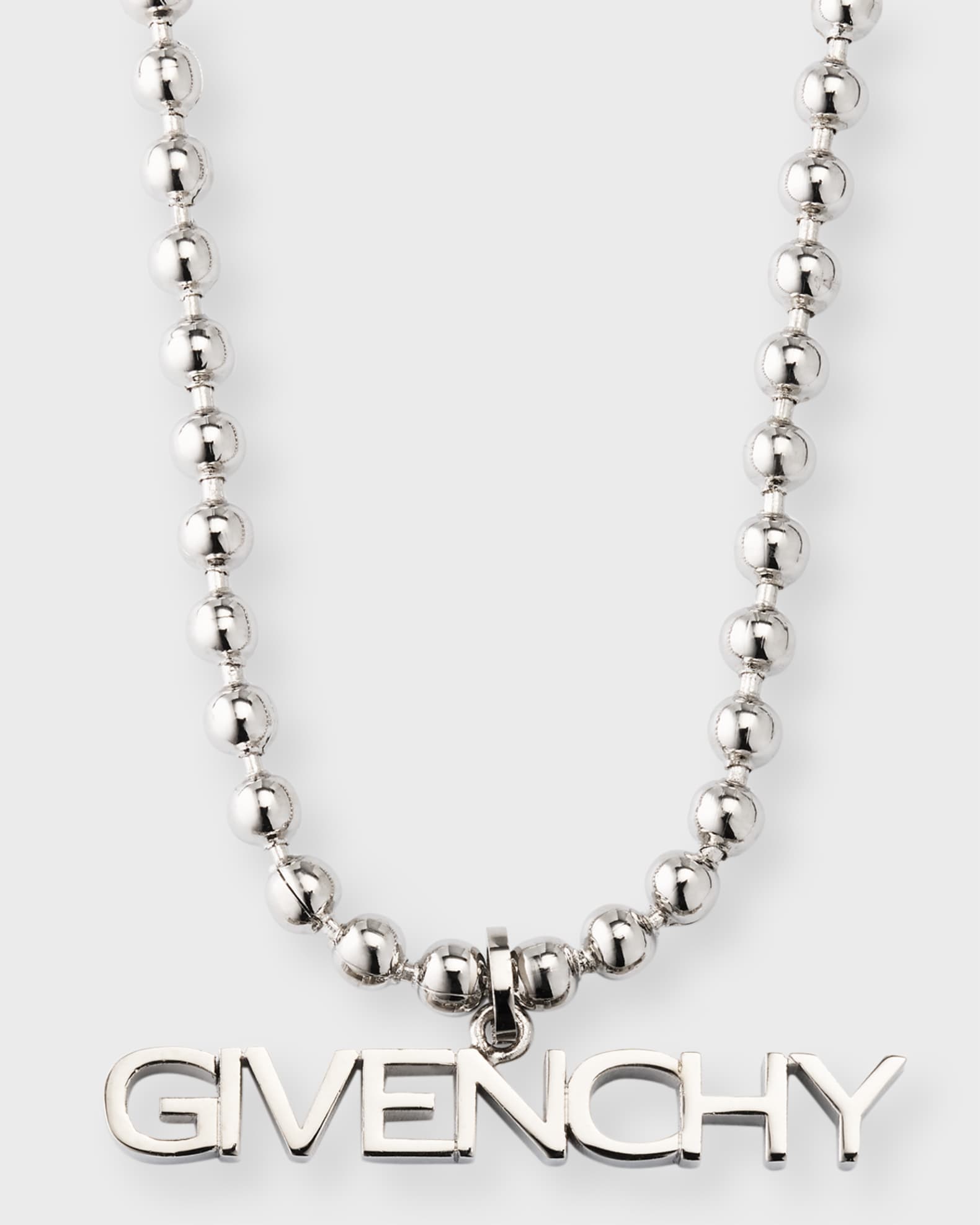 Givenchy Men's Logo Lettering Ball Chain Necklace | Neiman Marcus