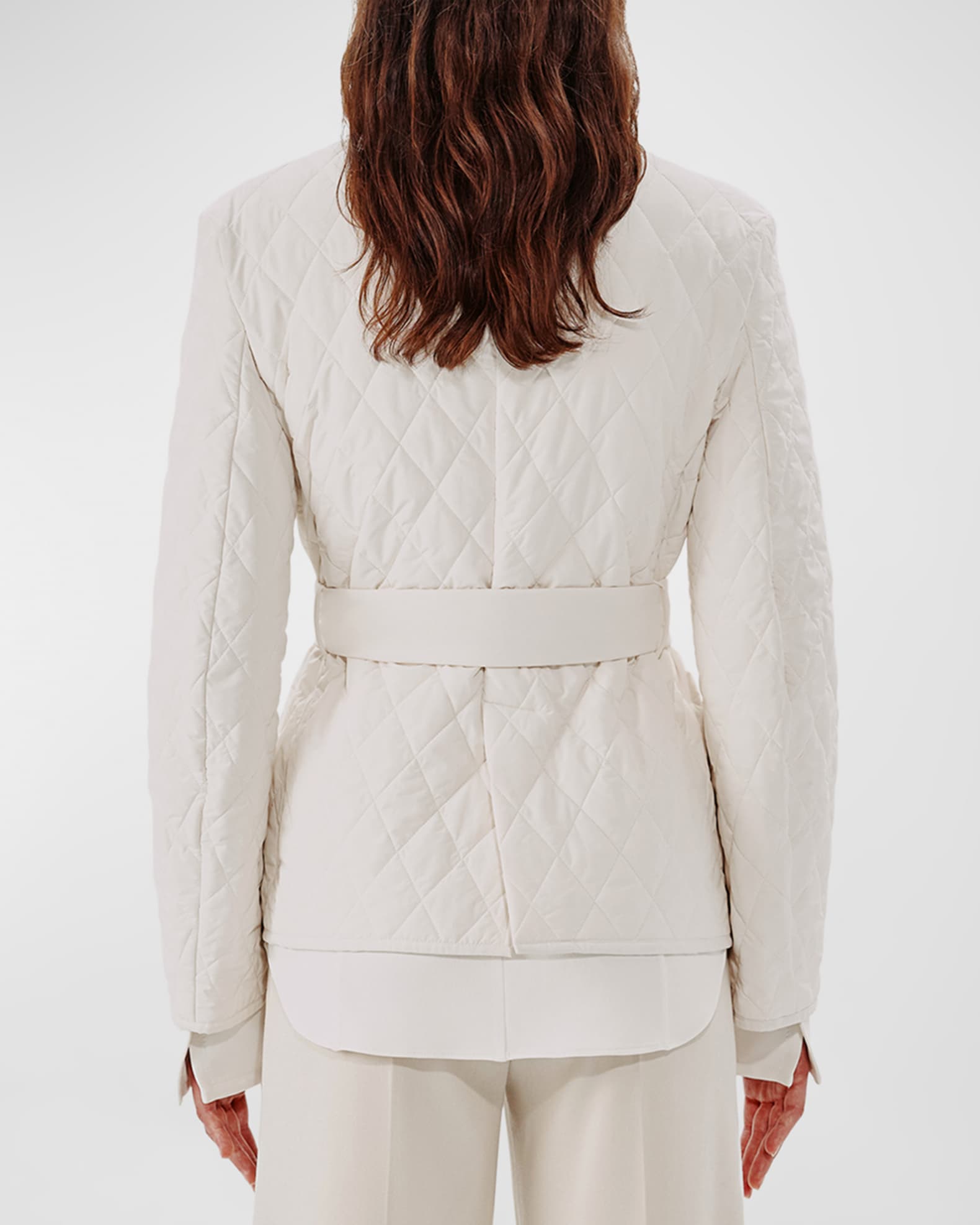 Another Tomorrow Quilted Belted Jacket | Neiman Marcus
