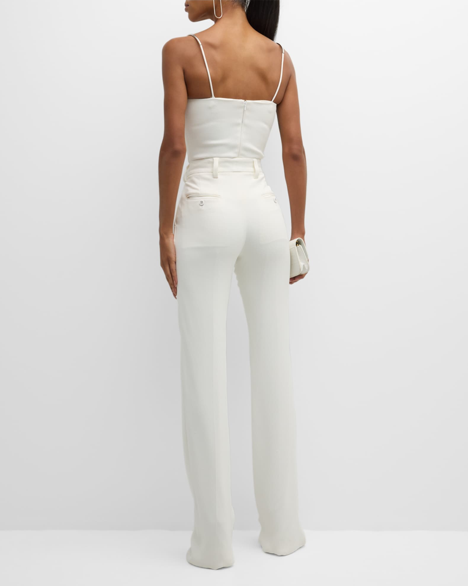 Brandon Maxwell Boat-Neck Tank Top with Silver Hardware Straps | Neiman ...