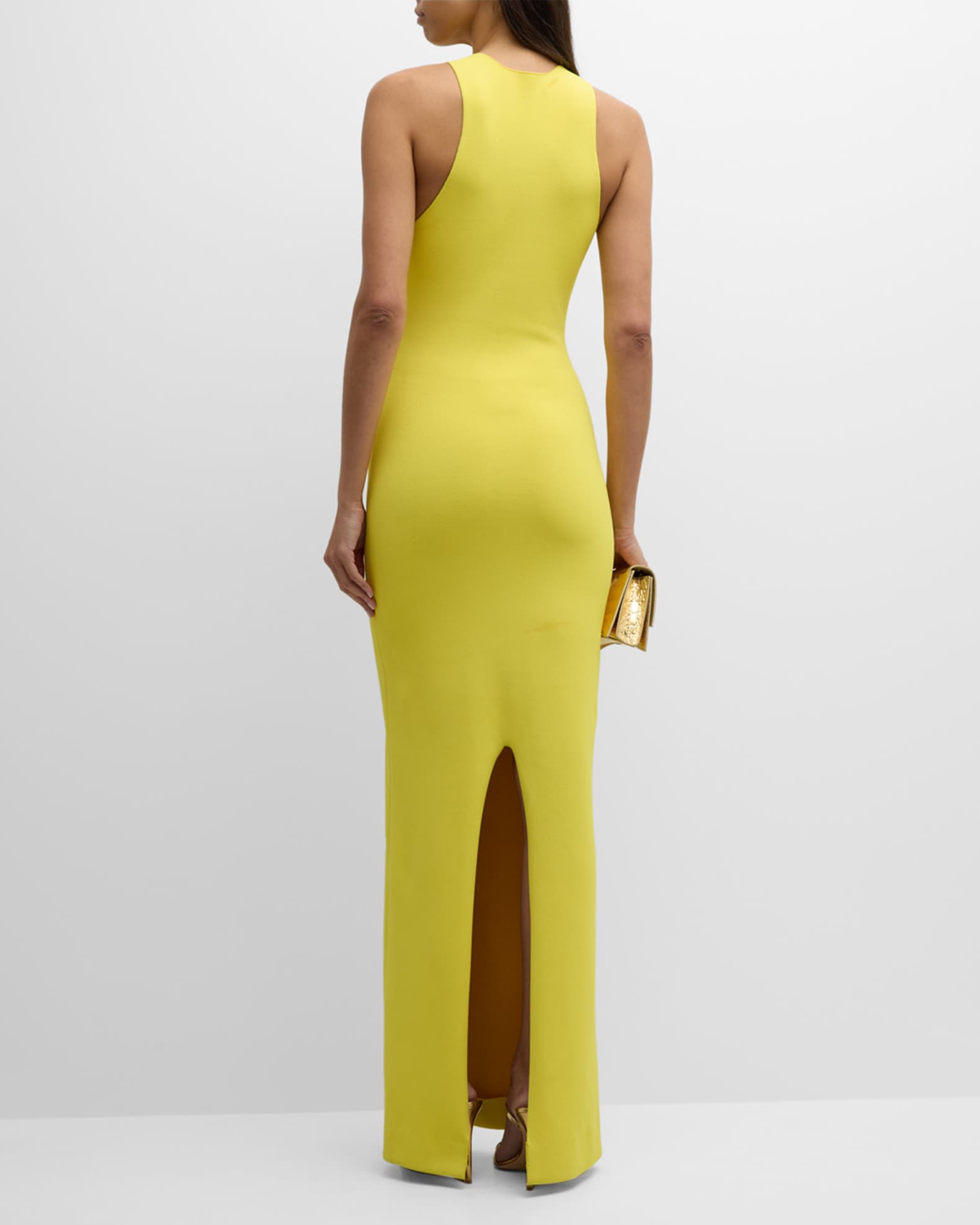 Brandon Maxwell Scoop Neck Knit Maxi Dress | Neiman Marcus