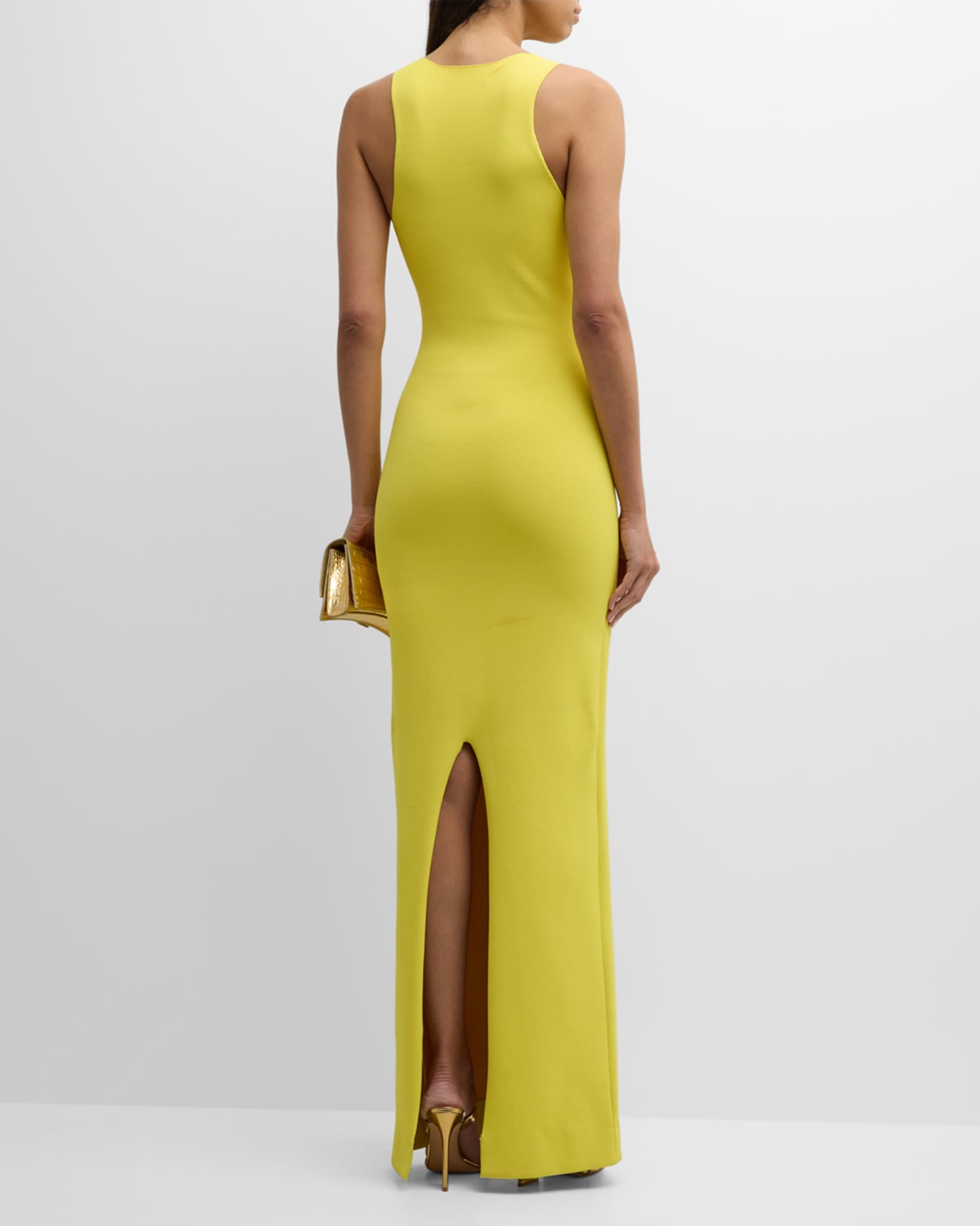 Brandon Maxwell Scoop Neck Knit Maxi Dress | Neiman Marcus