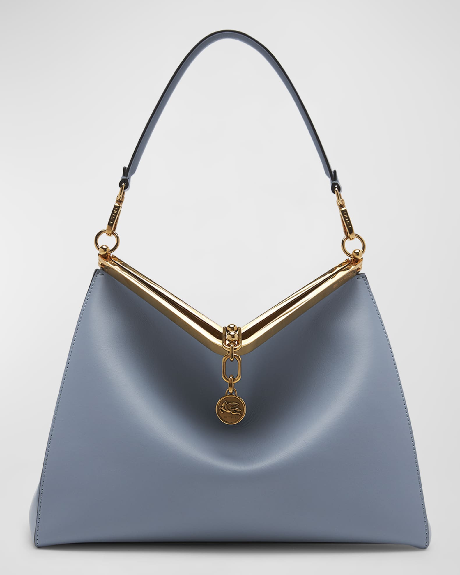 Etro Large Vela Frame Calf Leather Shoulder Bag | Neiman Marcus