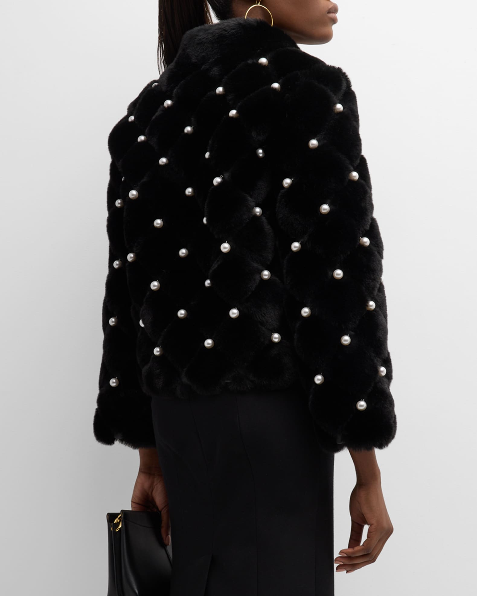 Kelli Kouri Pearly Faux Fur Jacket | Neiman Marcus