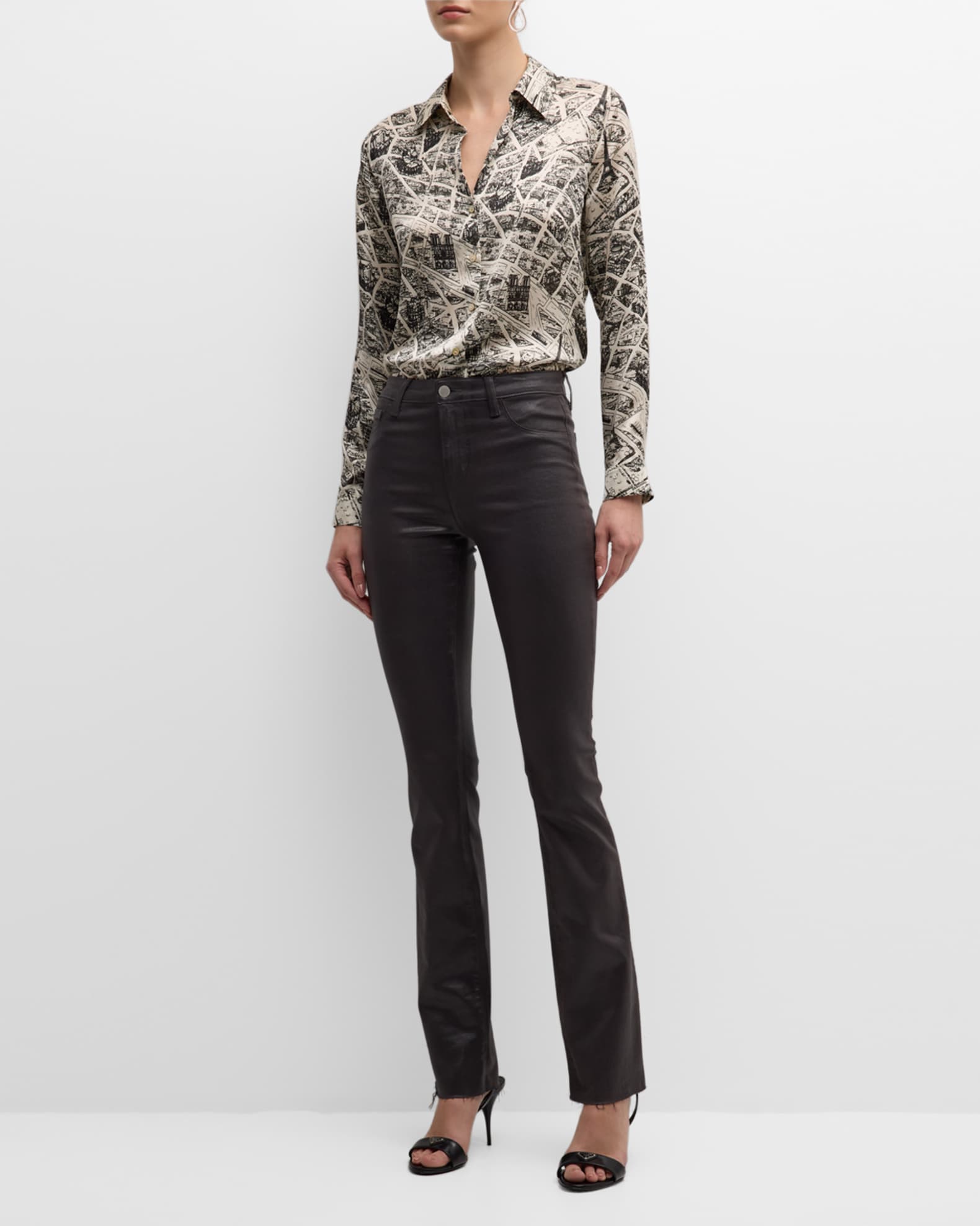 L'Agence Tyler Paris-Printed Silk Blouse | Neiman Marcus