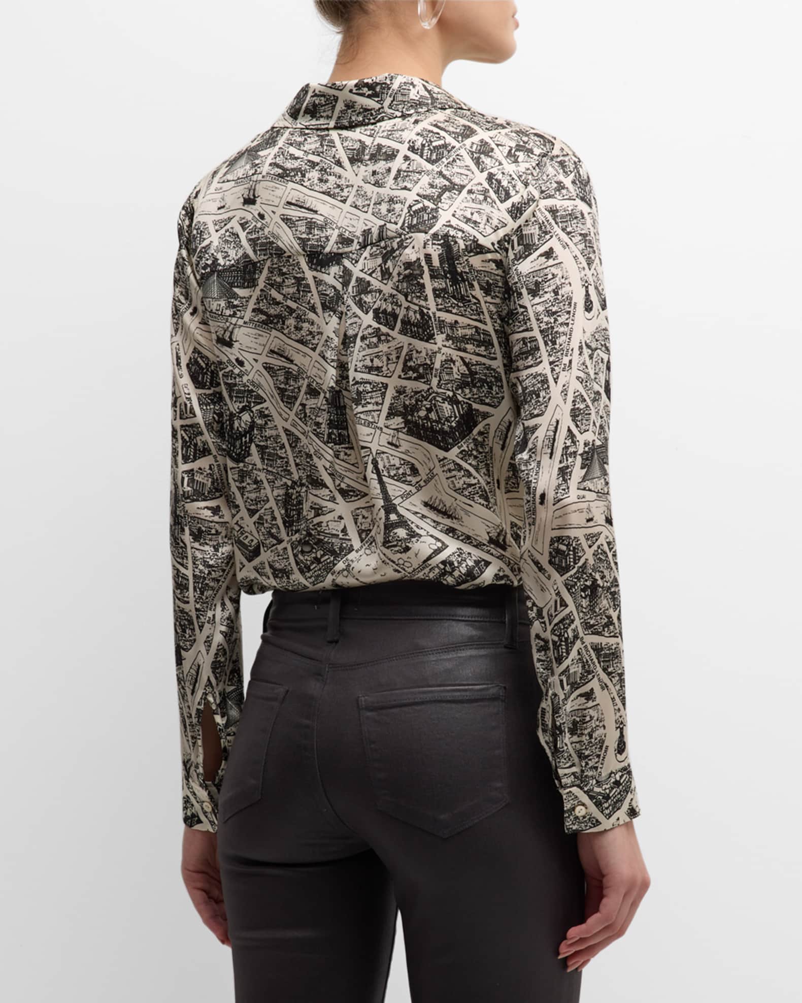 L'Agence Tyler Paris-Printed Silk Blouse | Neiman Marcus