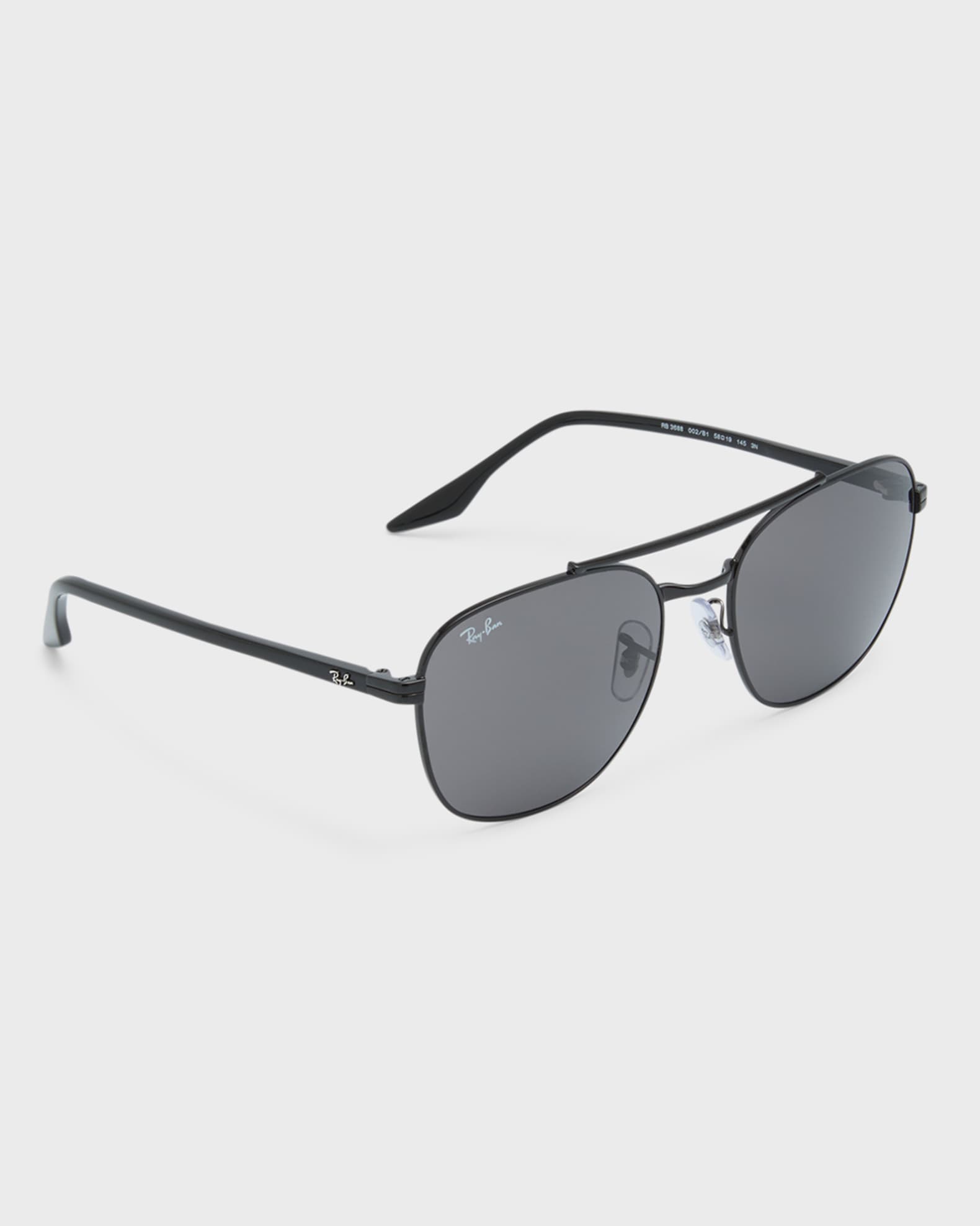 Ray-Ban Men's Metal Double-Bridge Square Sunglasses | Neiman Marcus