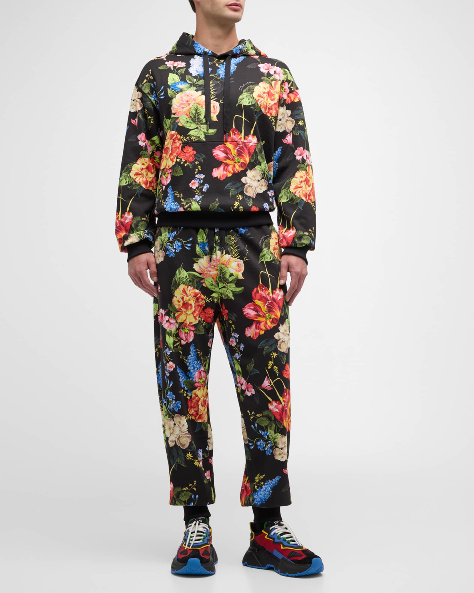 Dolce&Gabbana Men's DG Floral Sweatpants | Neiman Marcus