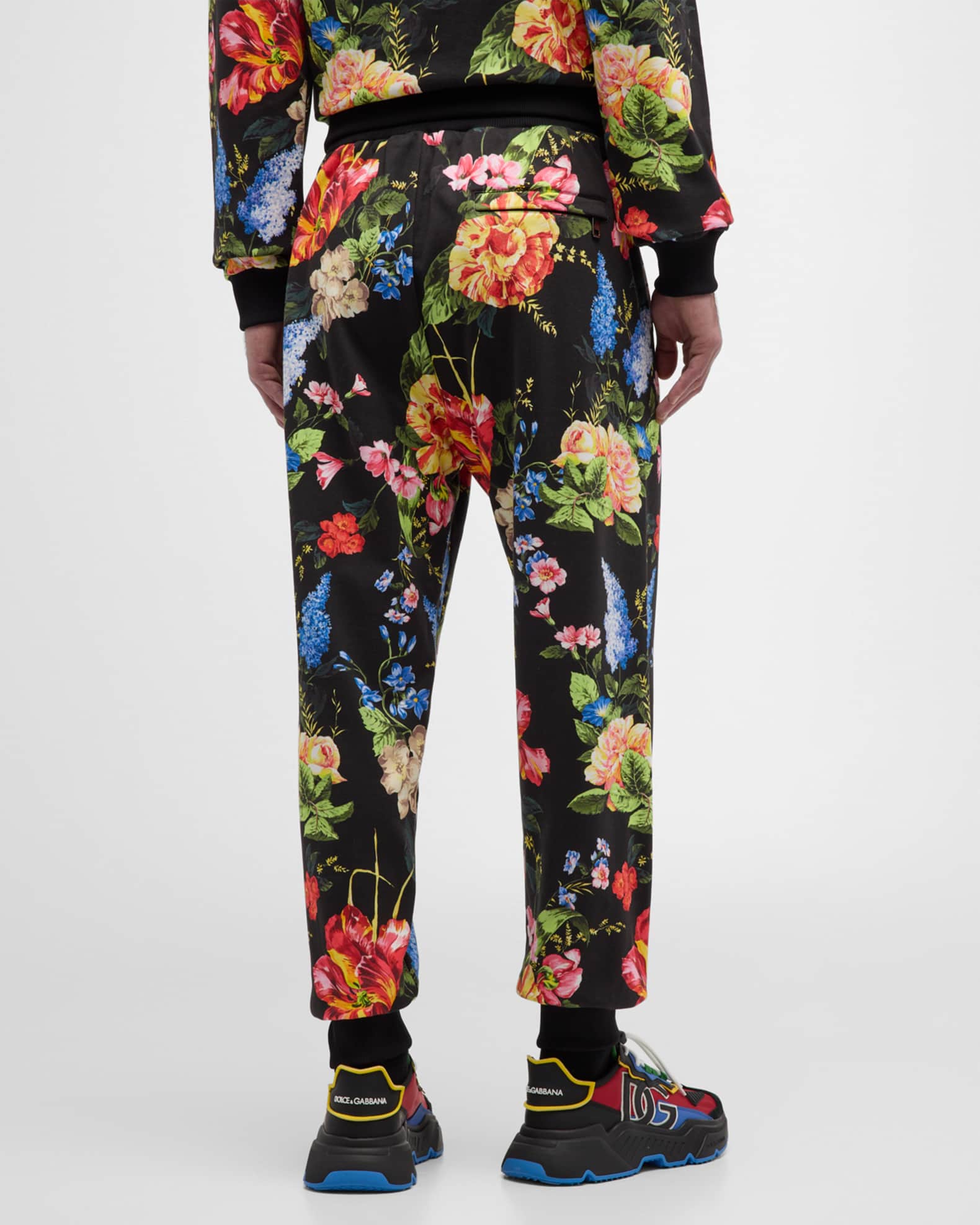 Dolce&Gabbana Men's DG Floral Sweatpants | Neiman Marcus