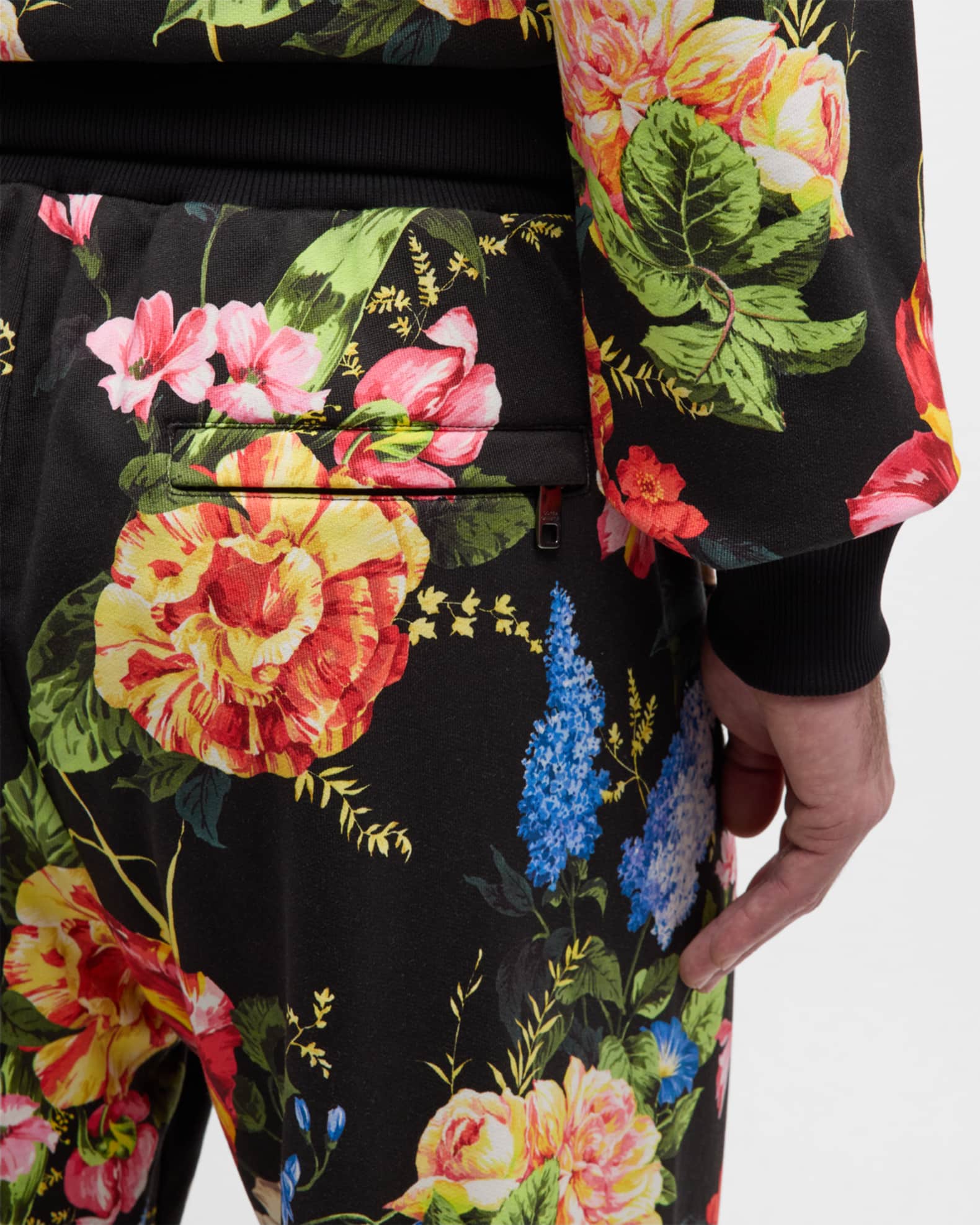 Dolce&Gabbana Men's DG Floral Sweatpants | Neiman Marcus