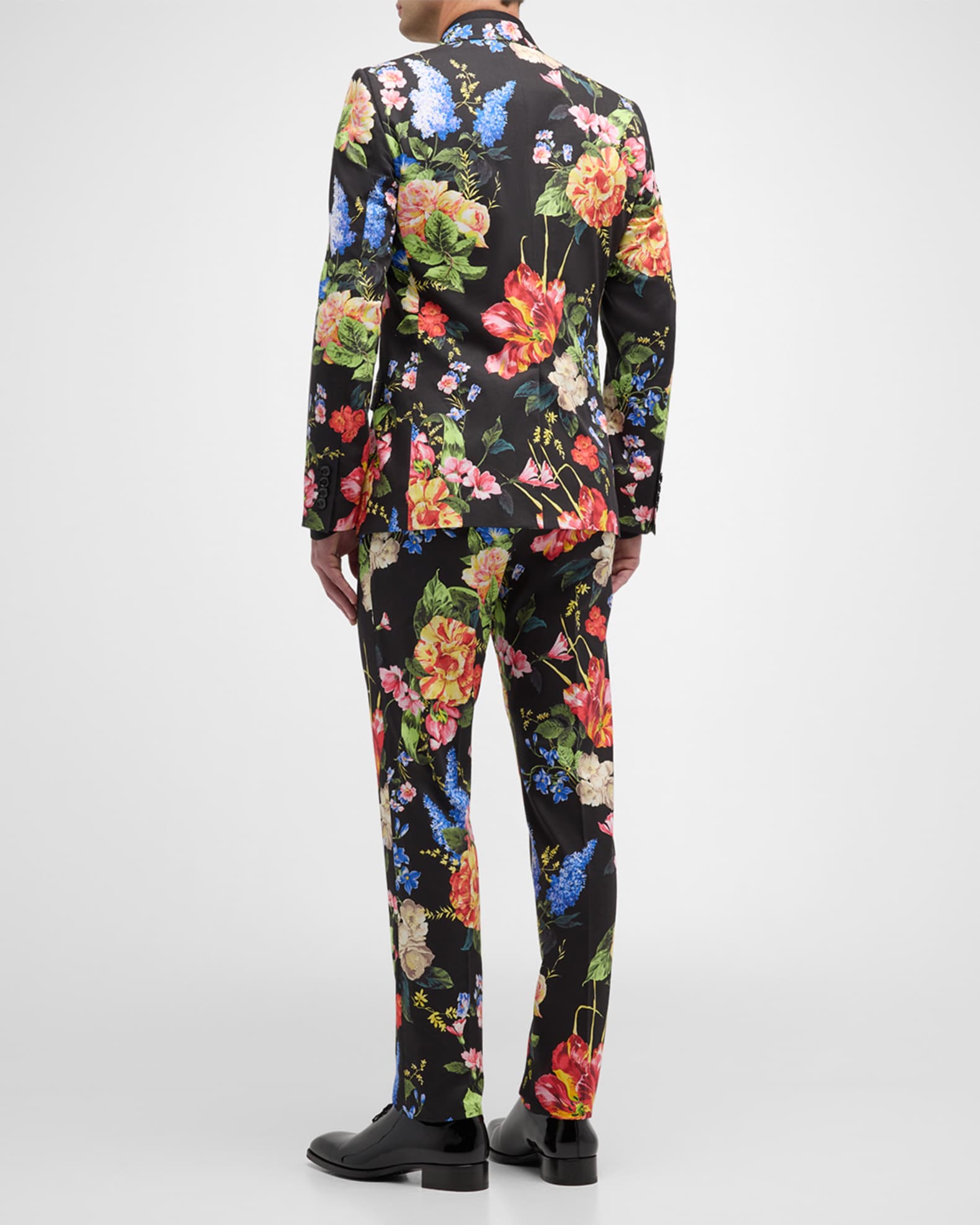 Dolce&Gabbana Men's DG Floral Cotton Gabardine Suit | Neiman Marcus