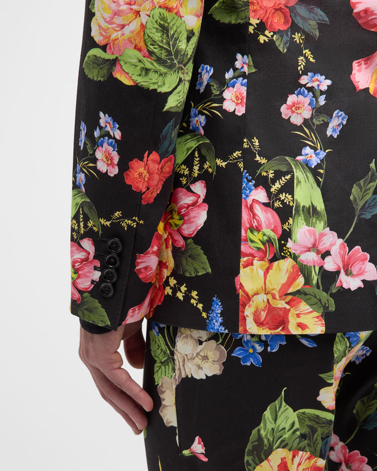 Dolce&Gabbana Men's DG Floral Cotton Gabardine Suit | Neiman Marcus