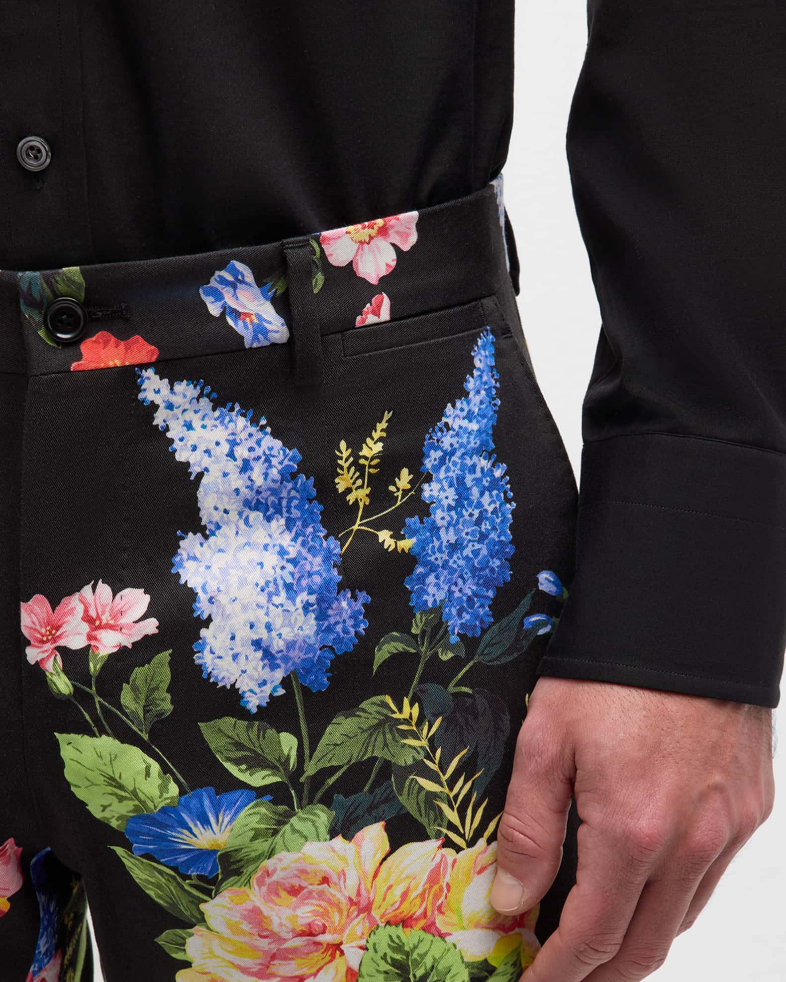 Dolce&Gabbana Men's DG Floral Cotton Gabardine Suit | Neiman Marcus