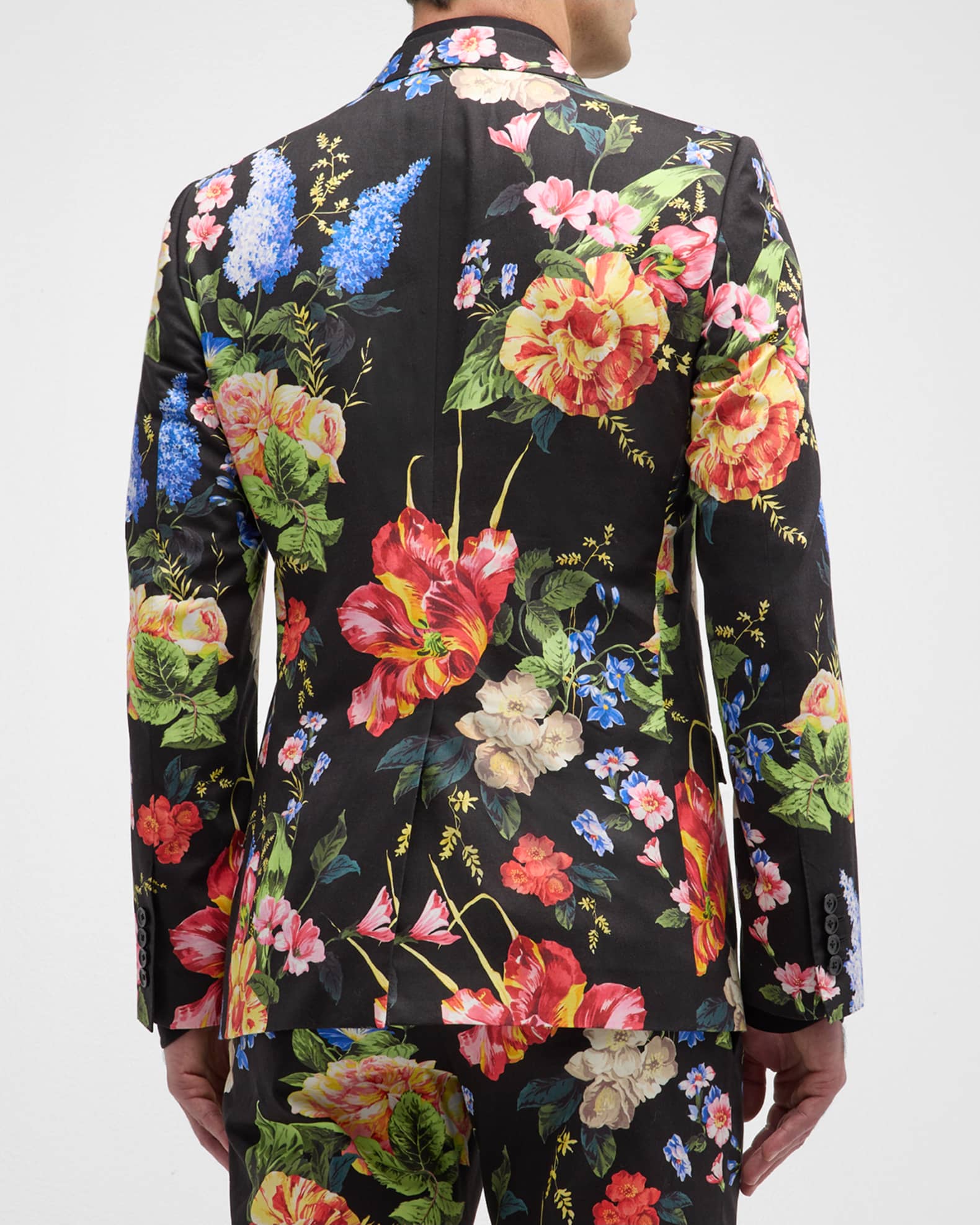 Dolce&Gabbana Men's DG Floral Cotton Gabardine Suit | Neiman Marcus