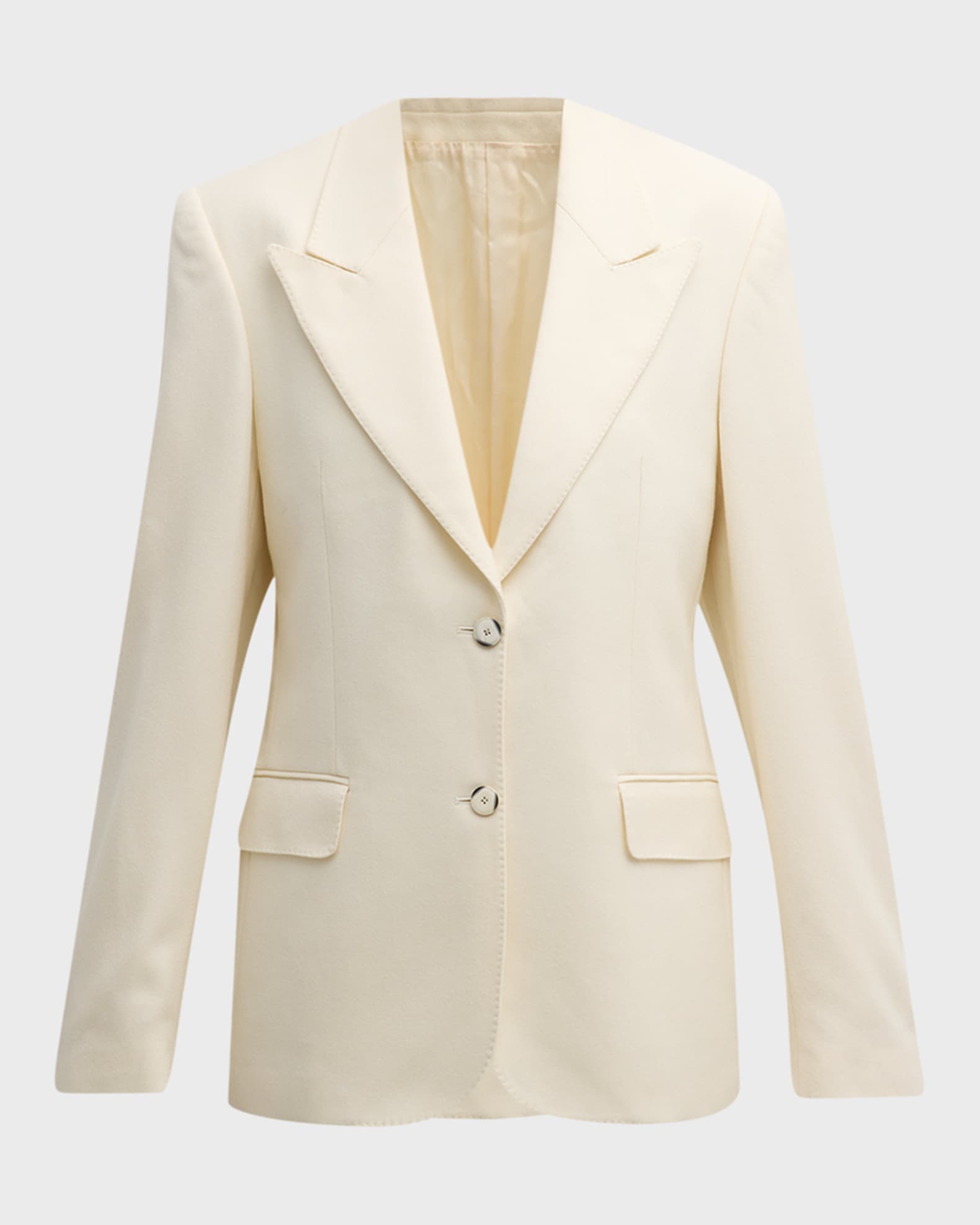 BITE Studios Ecole Flannel Single-Breasted Blazer Jacket | Neiman Marcus