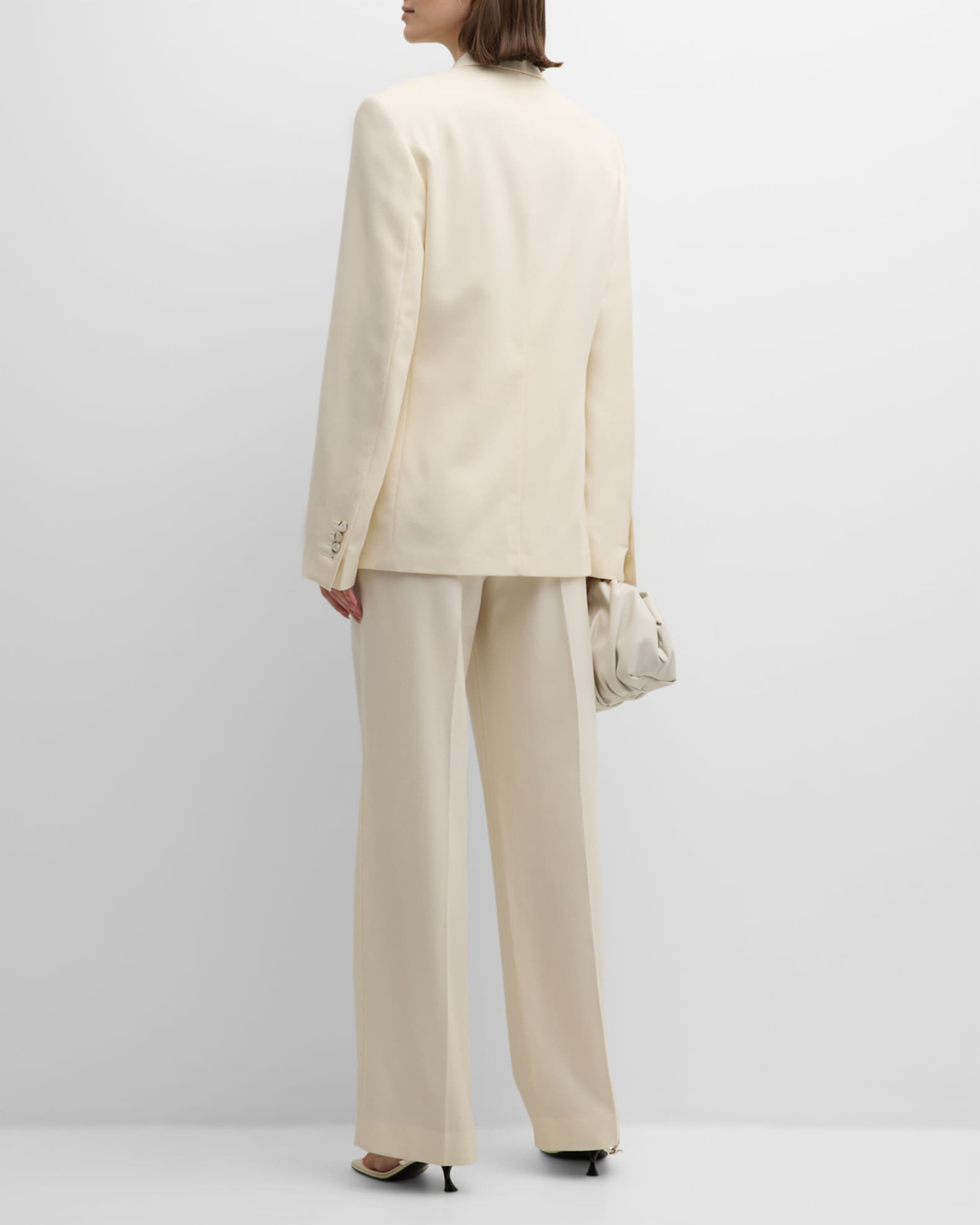 BITE Studios Ecole Flannel Single-Breasted Blazer Jacket | Neiman Marcus