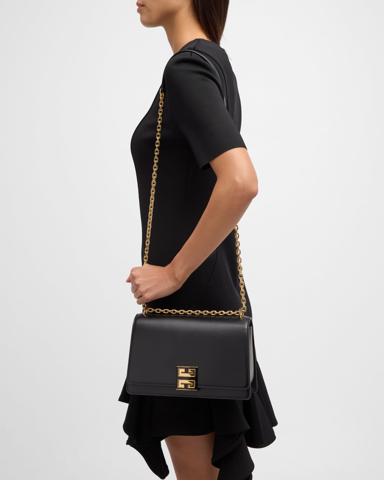 Givenchy 4G Medium Crossbody in Leather with Chain | Neiman Marcus