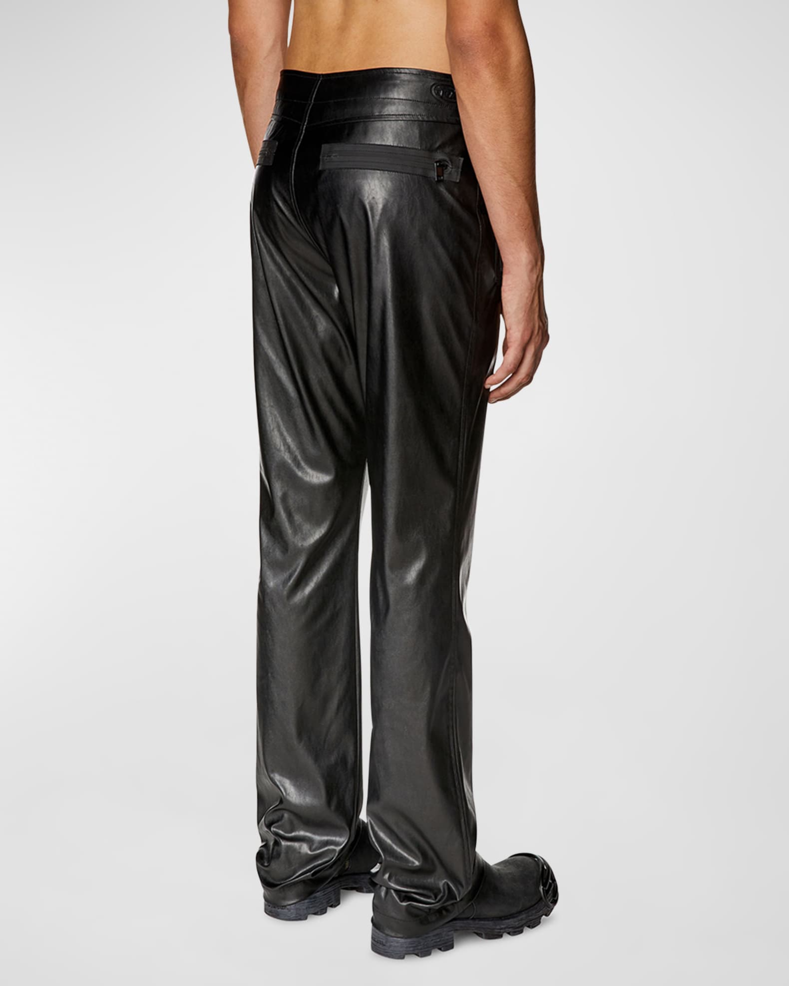 Diesel Men's P-Nes Slim Second-Skin Patent Trousers | Neiman Marcus
