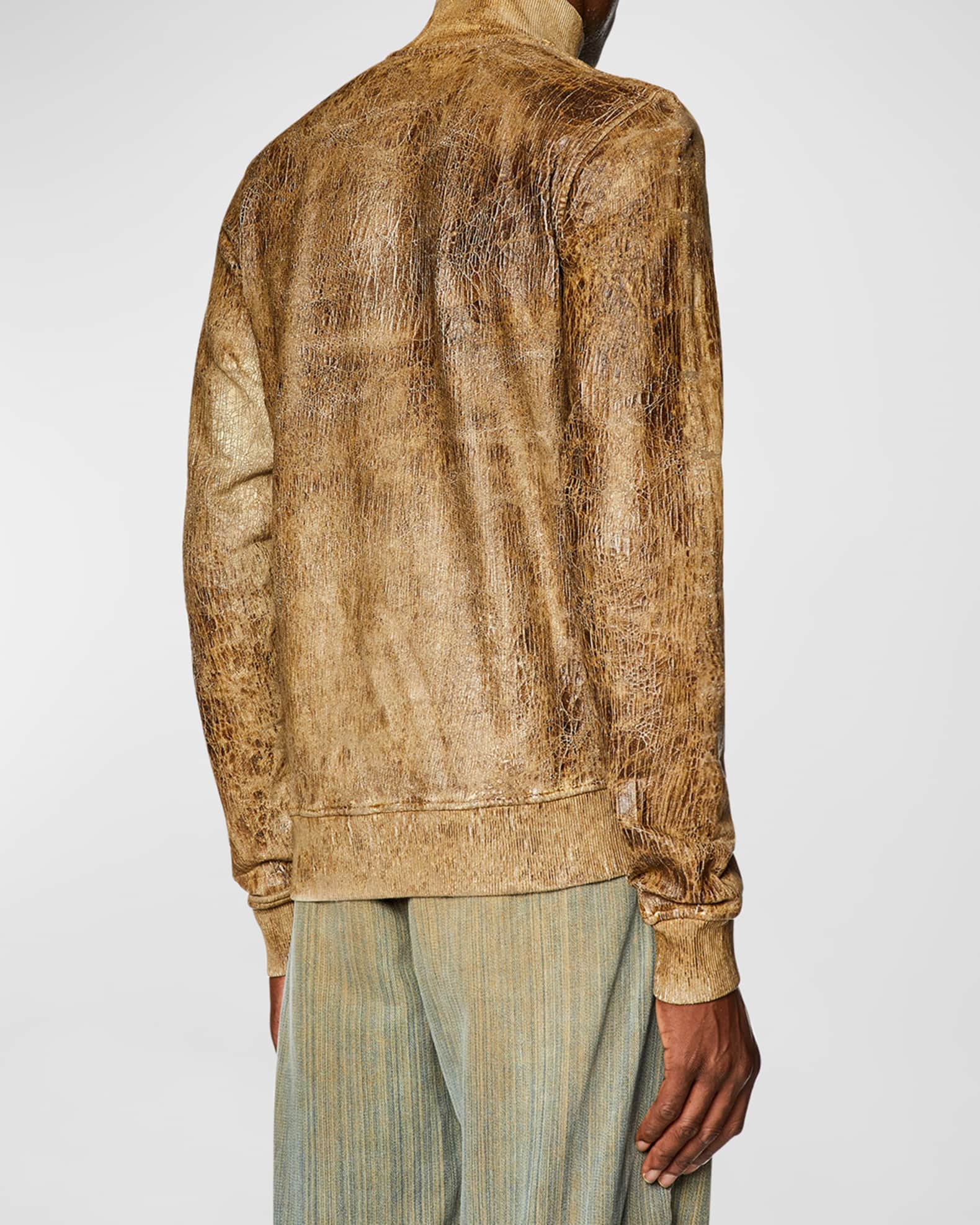 Diesel Men's S-Nyce Tracksuit Top with Leather Effect | Neiman Marcus