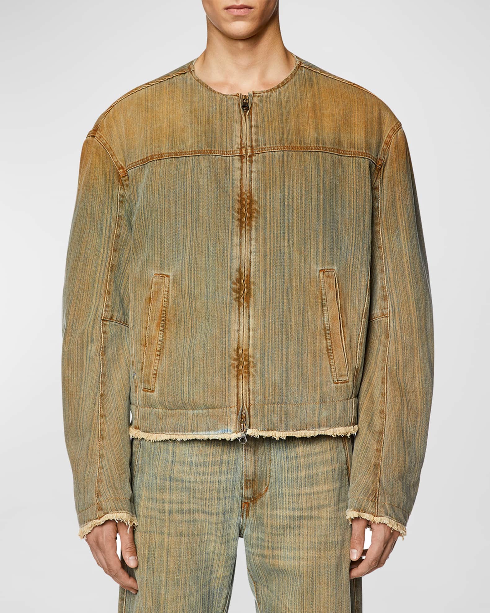 Diesel Men's D-Marge-Fsd Washed Denim Jacket | Neiman Marcus